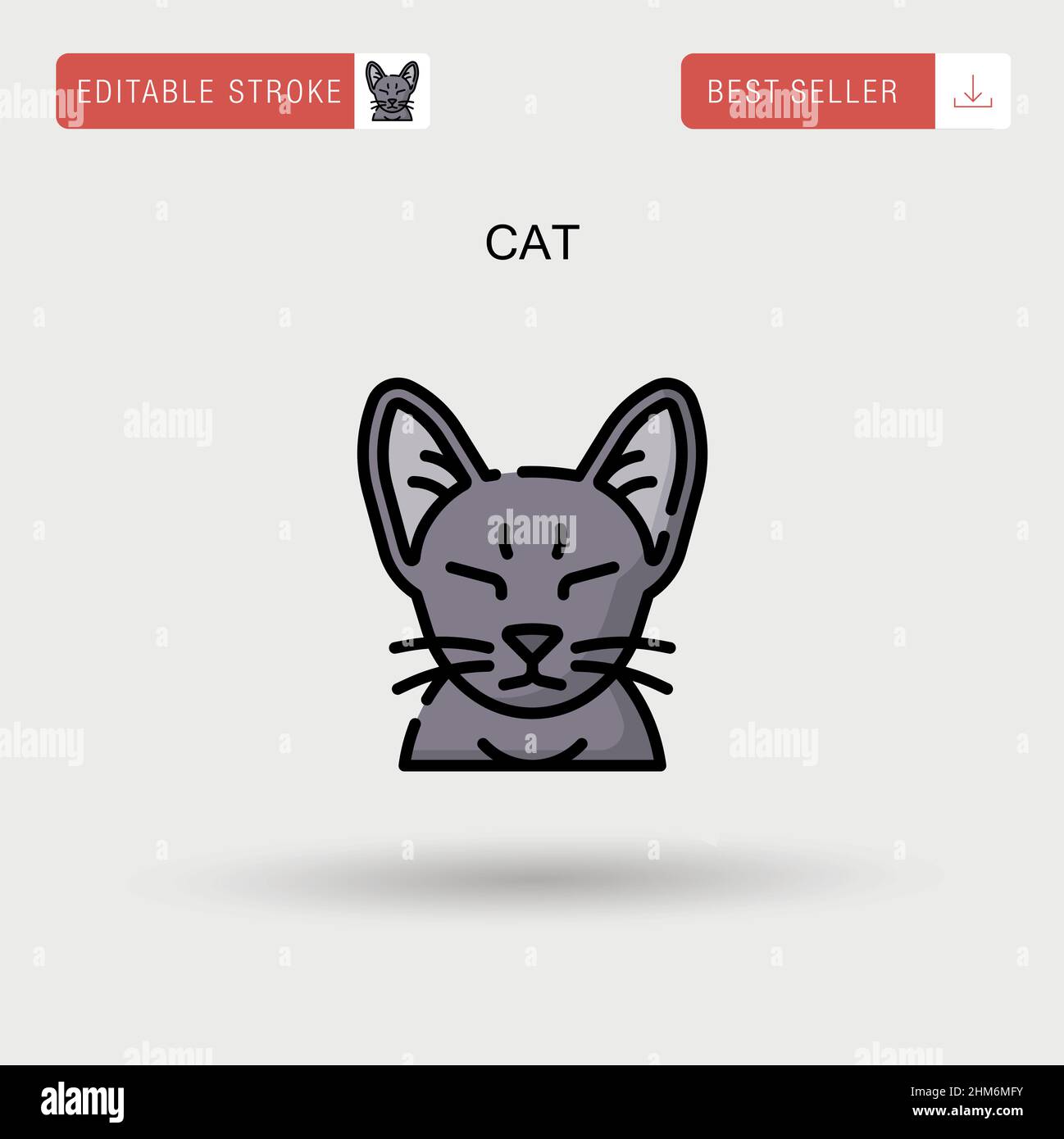 Cat Simple vector icon Stock Vector Image & Art - Alamy