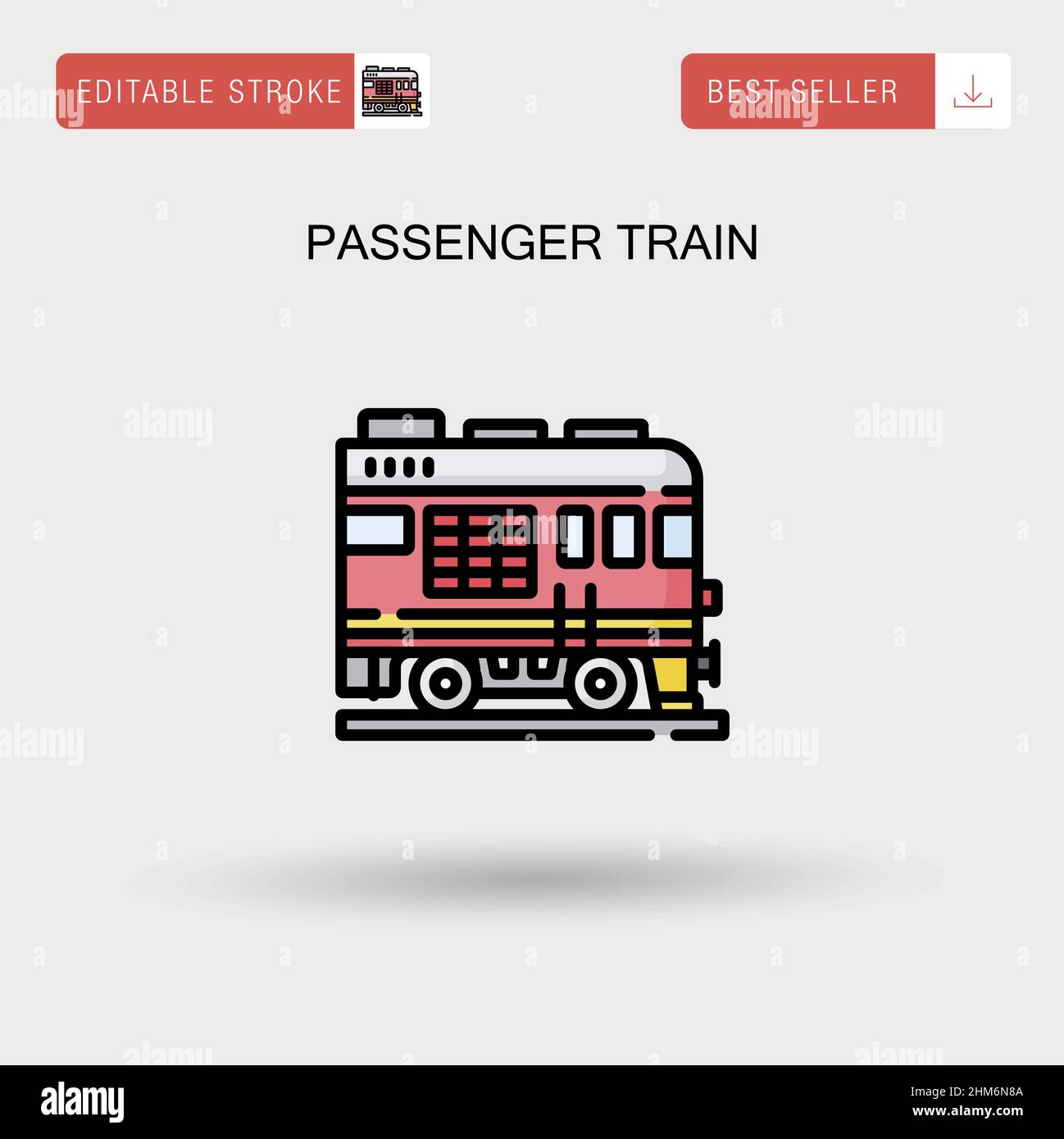 Passenger train Simple vector icon Stock Vector Image & Art - Alamy