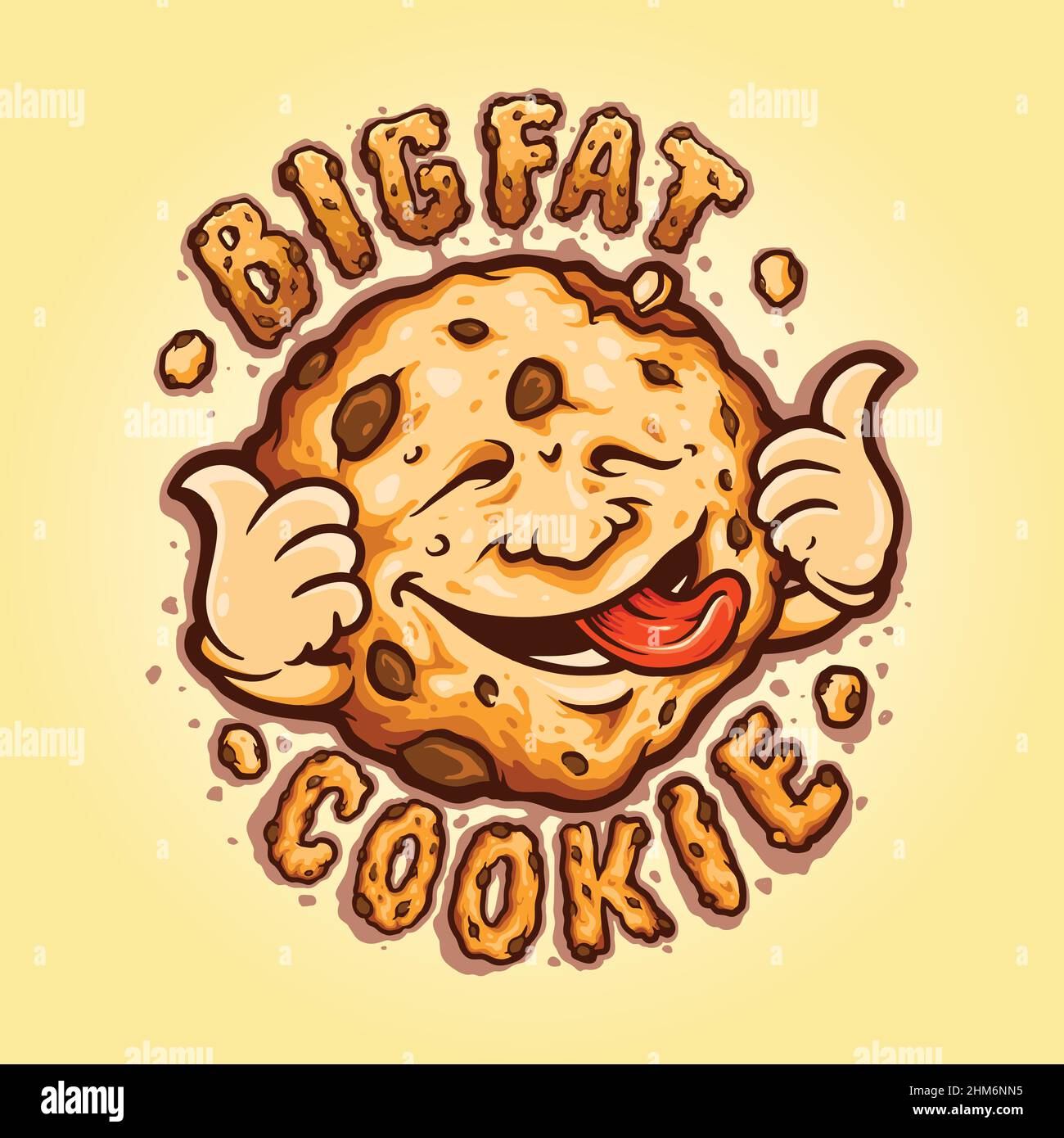 Cookies Big Fat Biscuit Chocolate Vector illustrations for your work ...