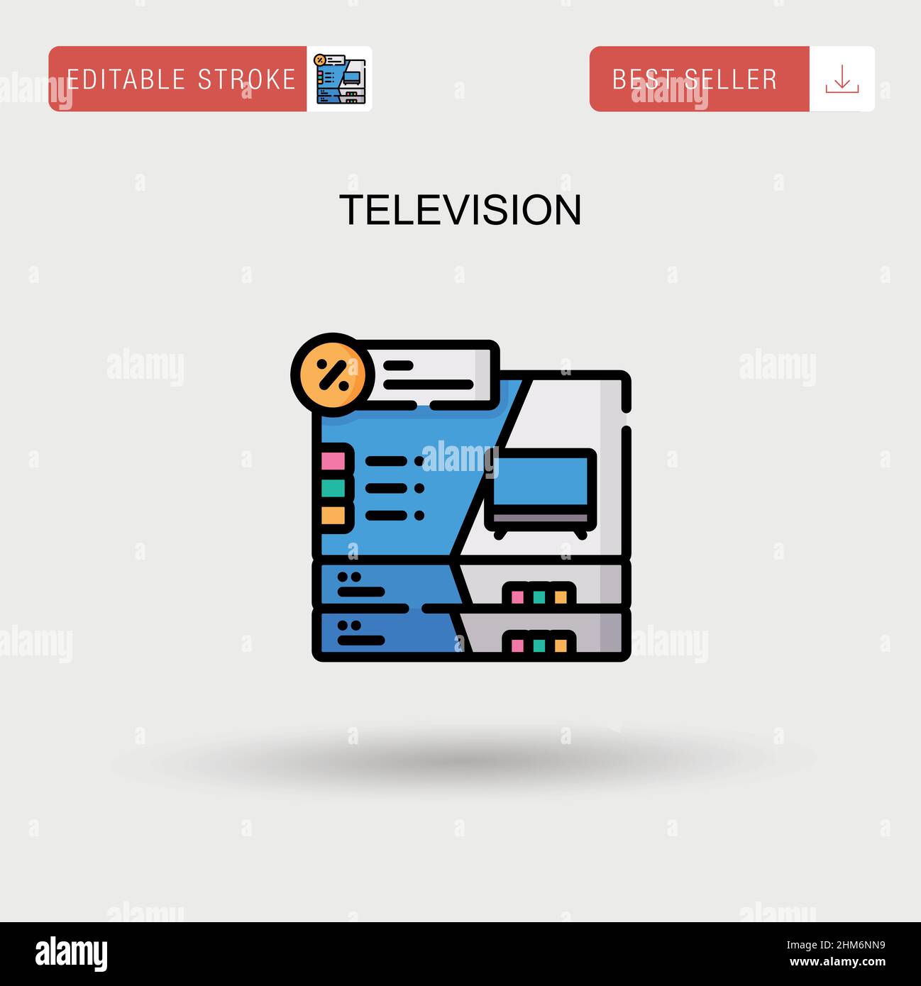 Old person watching television Stock Vector Images - Alamy