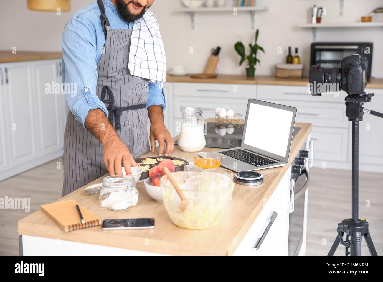 Handsome man tasty peach hi-res stock photography and images - Alamy