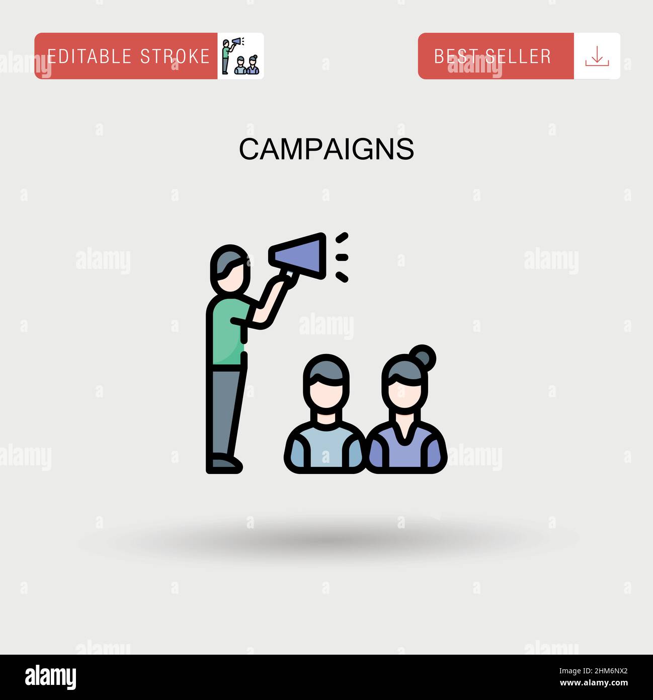 Campaigns Simple vector icon Stock Vector Image & Art - Alamy