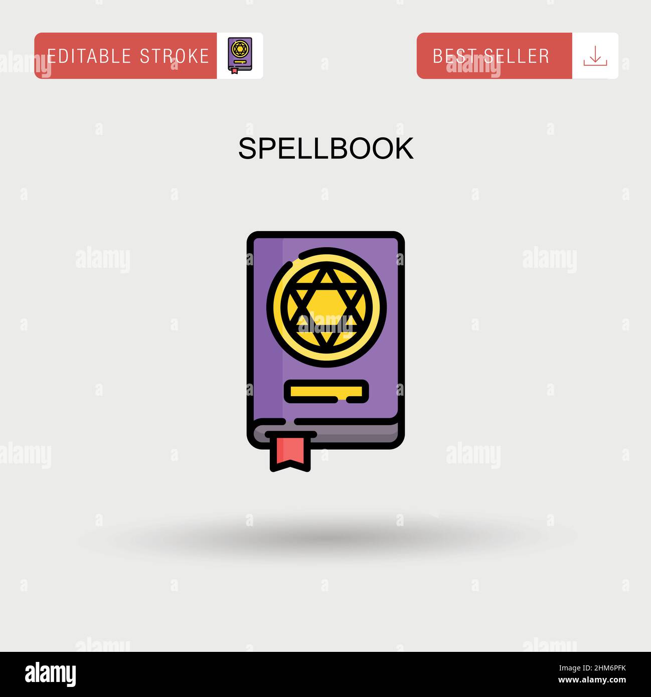 Spellbook Simple vector icon Stock Vector Image & Art - Alamy