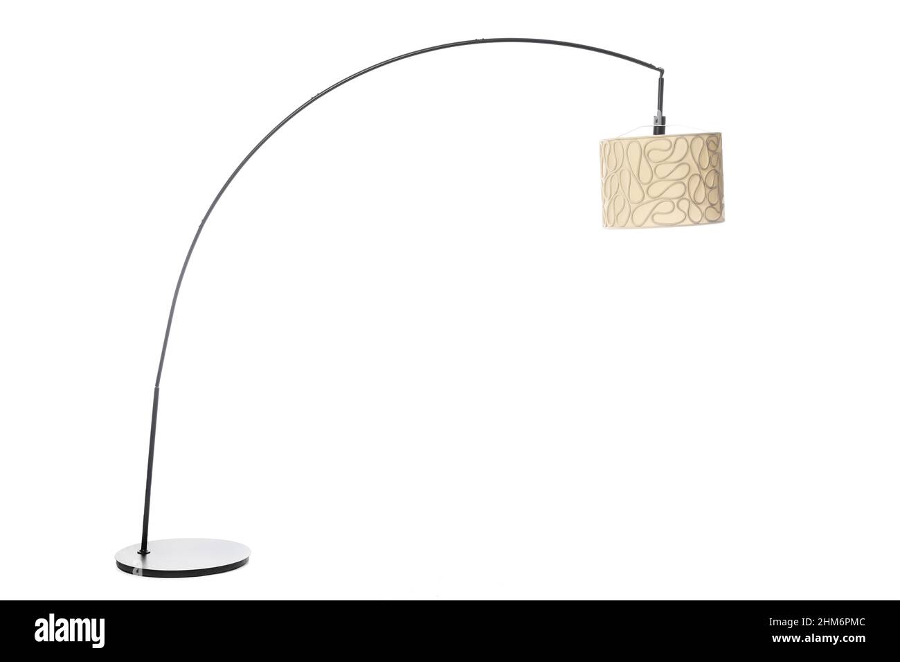 Stylish standing lamp on white background Stock Photo - Alamy