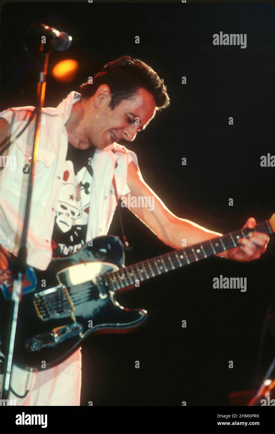 LOS ANGELES, CA - MAY 28: Joe Strummer of The Clash performs in concert ...