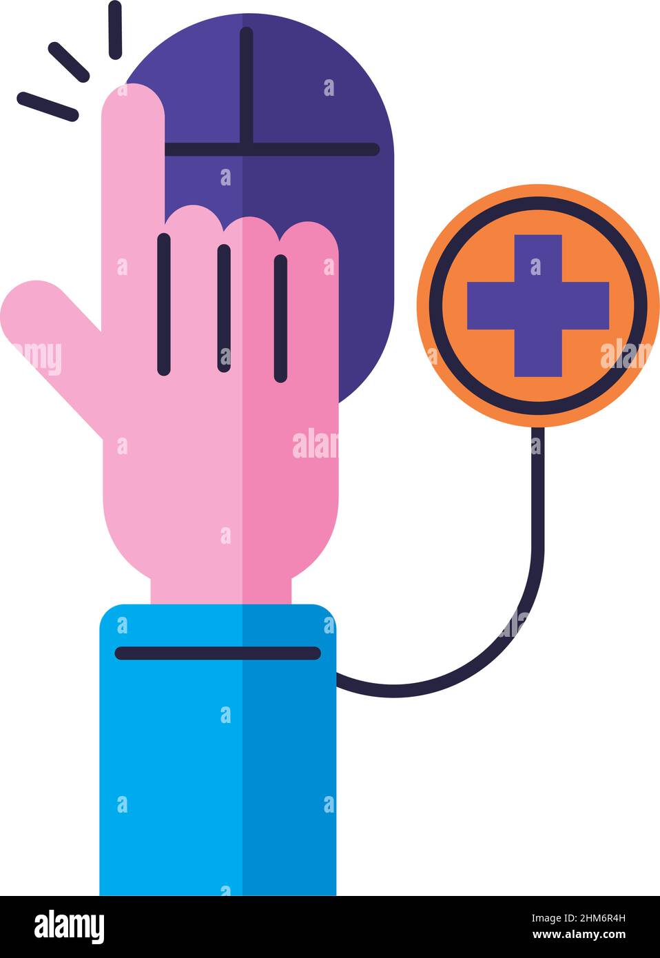 mouse and medical button icon Stock Vector Image & Art - Alamy