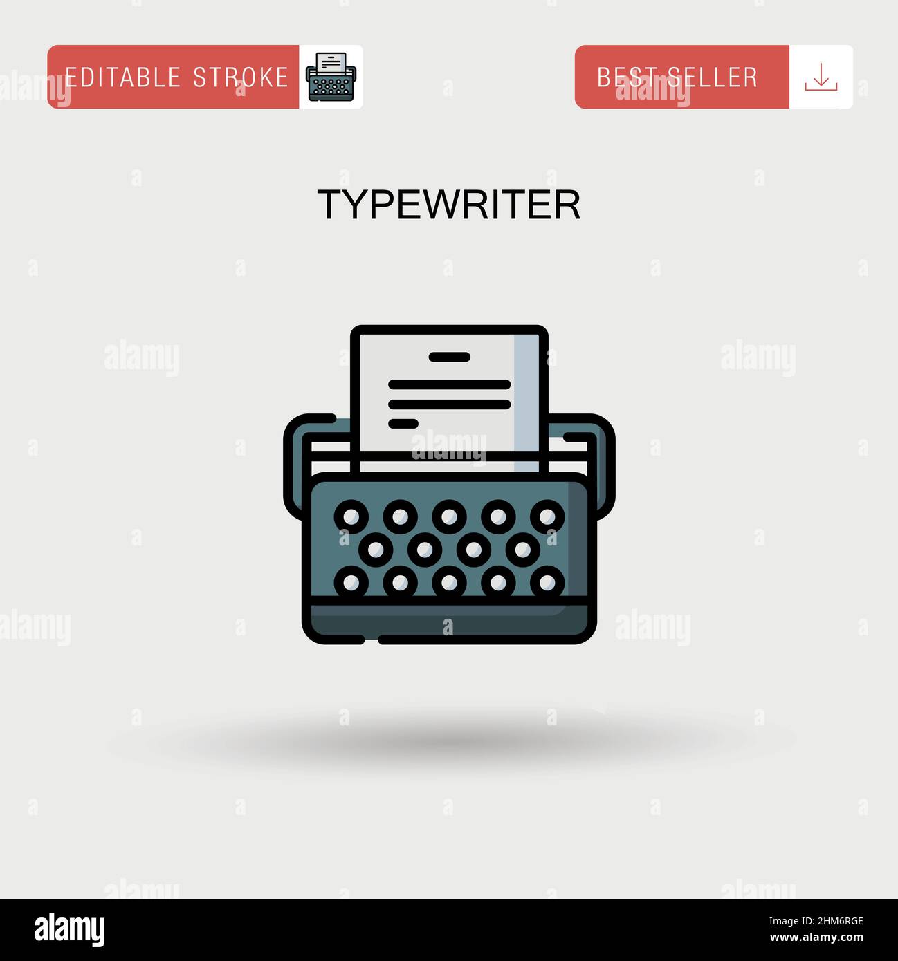 Typewriter Simple vector icon Stock Vector Image & Art - Alamy