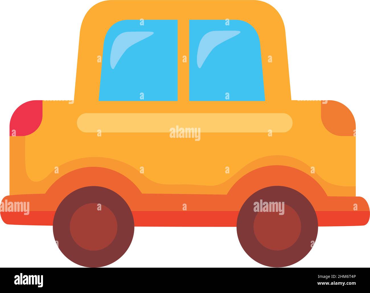 little yellow car toy icon Stock Vector Image & Art - Alamy