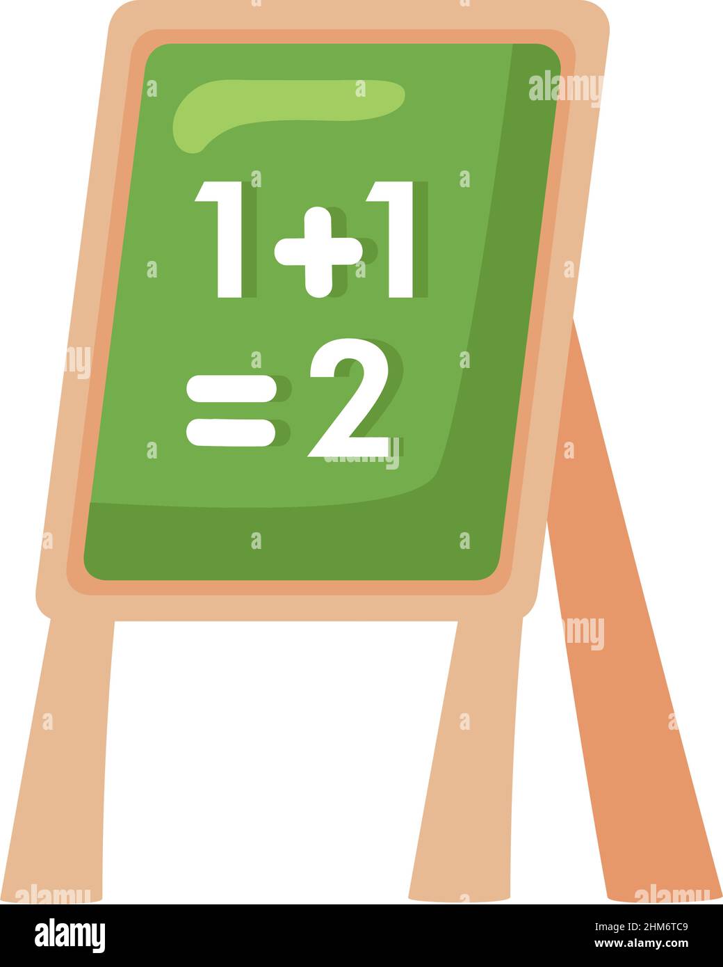 kindergarten chalkboard with numbers icon Stock Vector Image & Art - Alamy