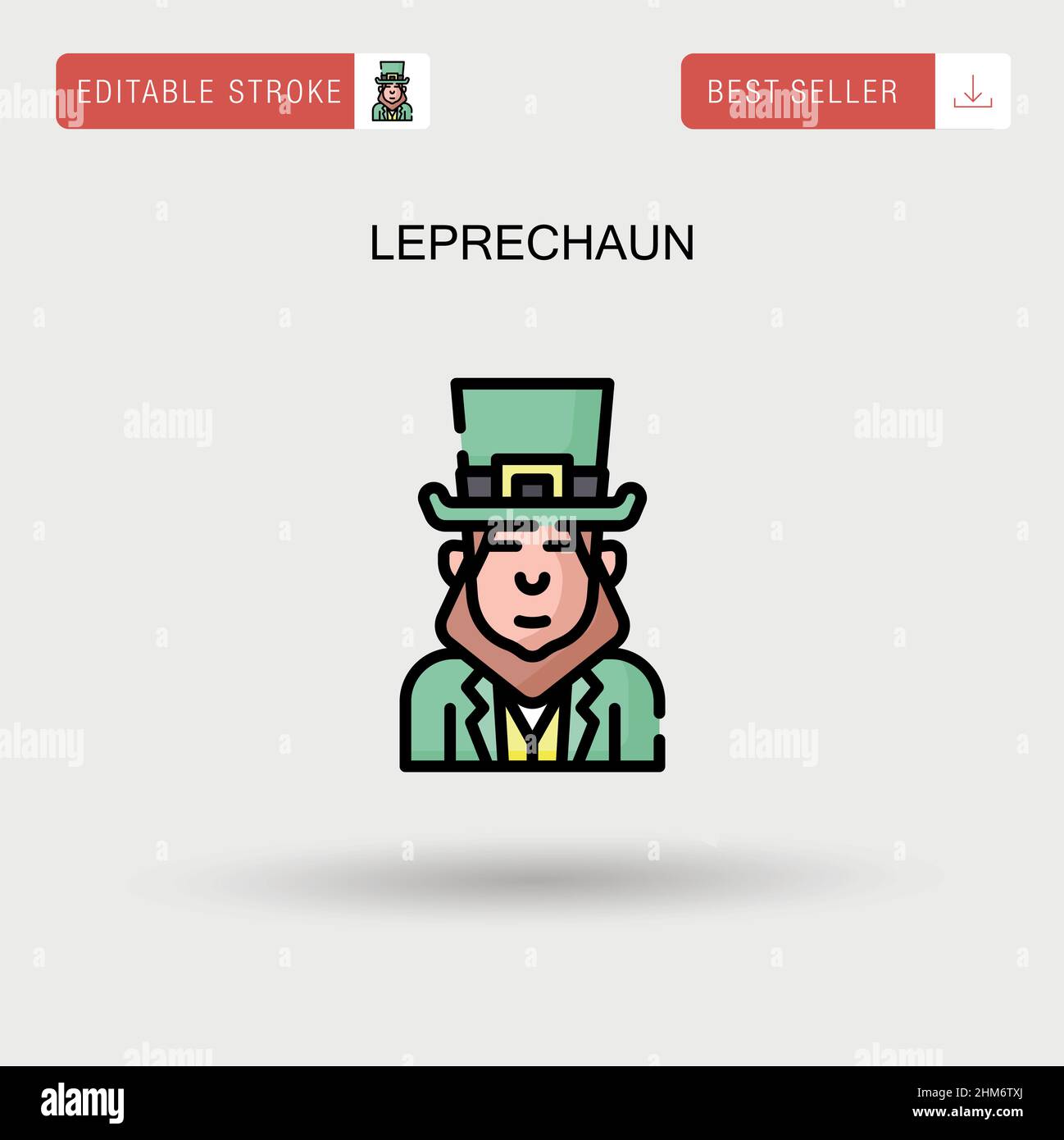 Leprechaun Simple vector icon Stock Vector Image & Art - Alamy