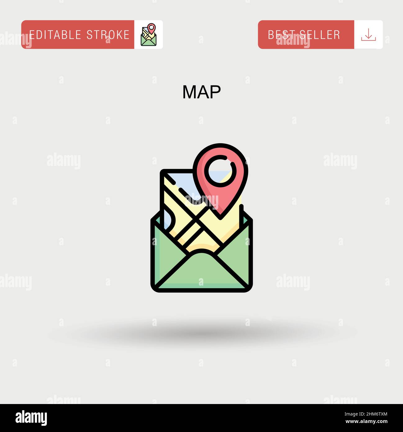 Map Simple vector icon Stock Vector Image & Art - Alamy