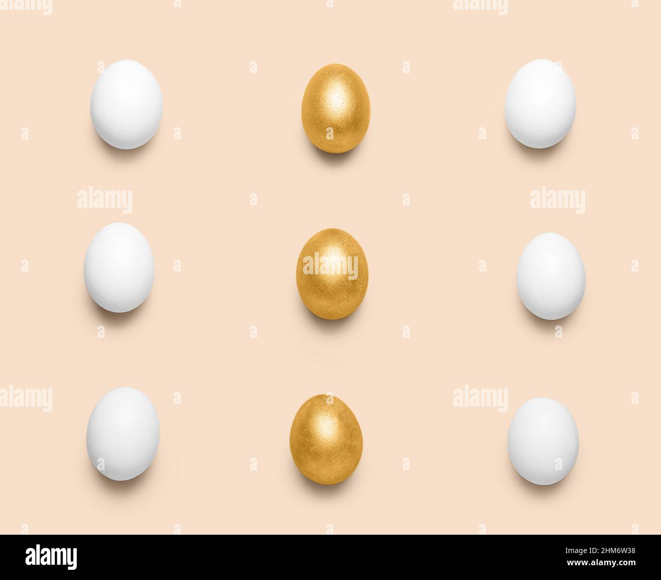 Many Easter eggs on color background Stock Photo - Alamy