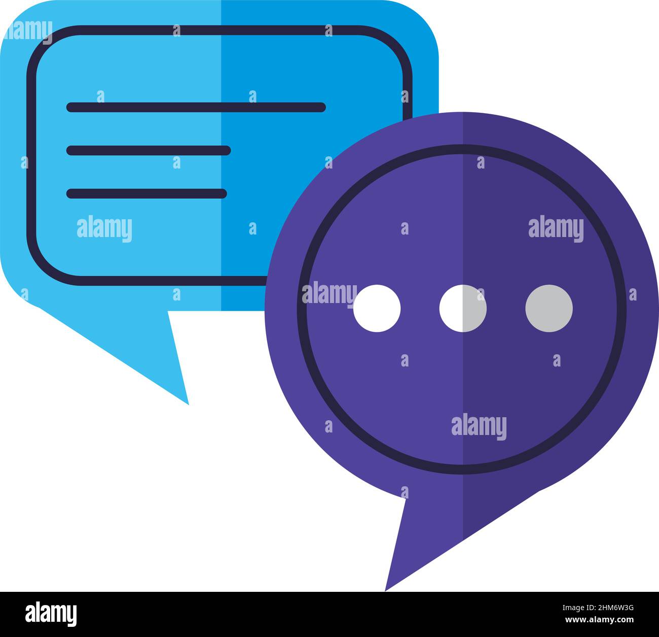 speech bubbles messages communication icon Stock Vector Image & Art - Alamy
