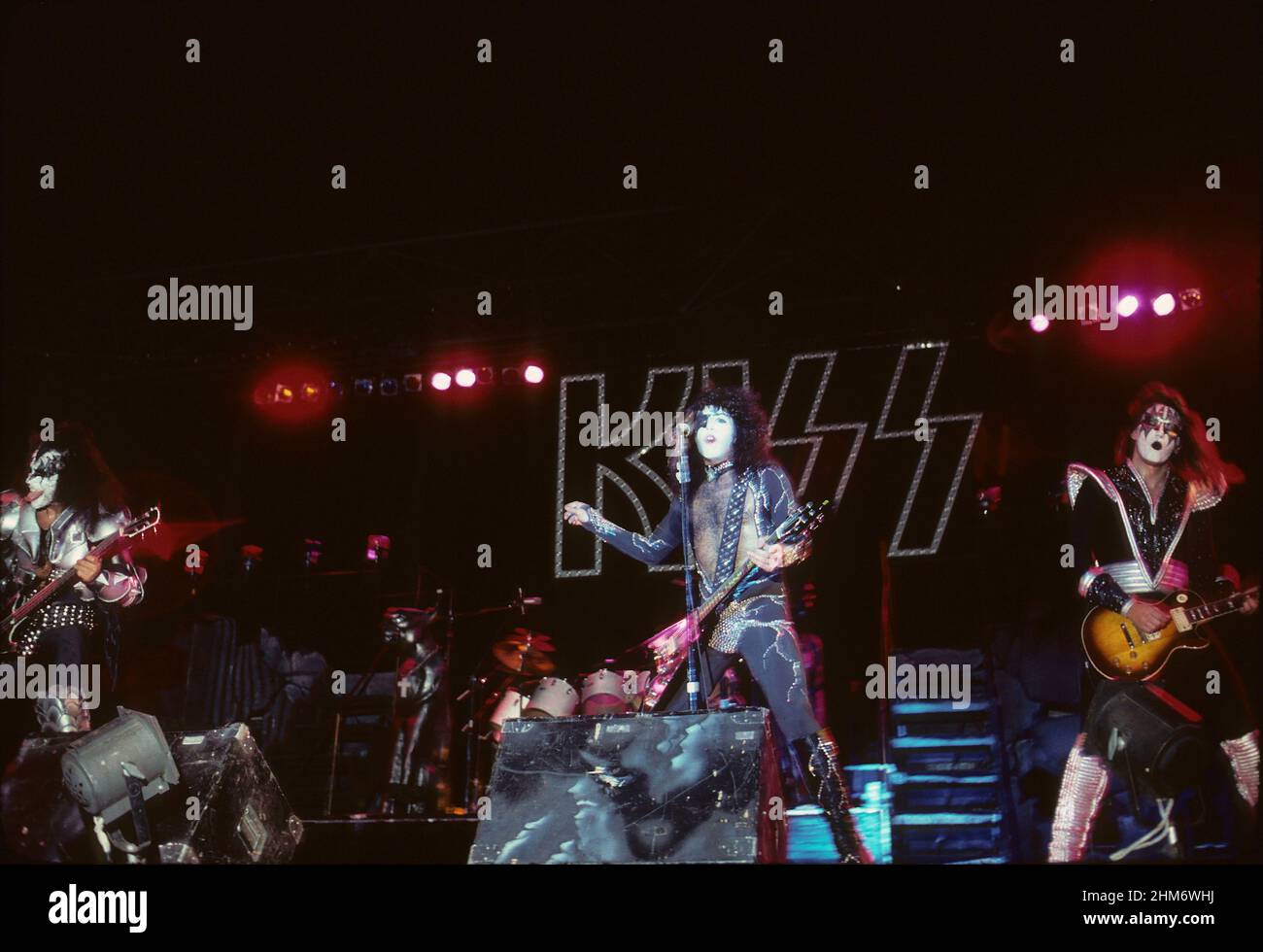 LOS ANGELES, CA - APRIL 02: KISS performs in concert at the Century ...