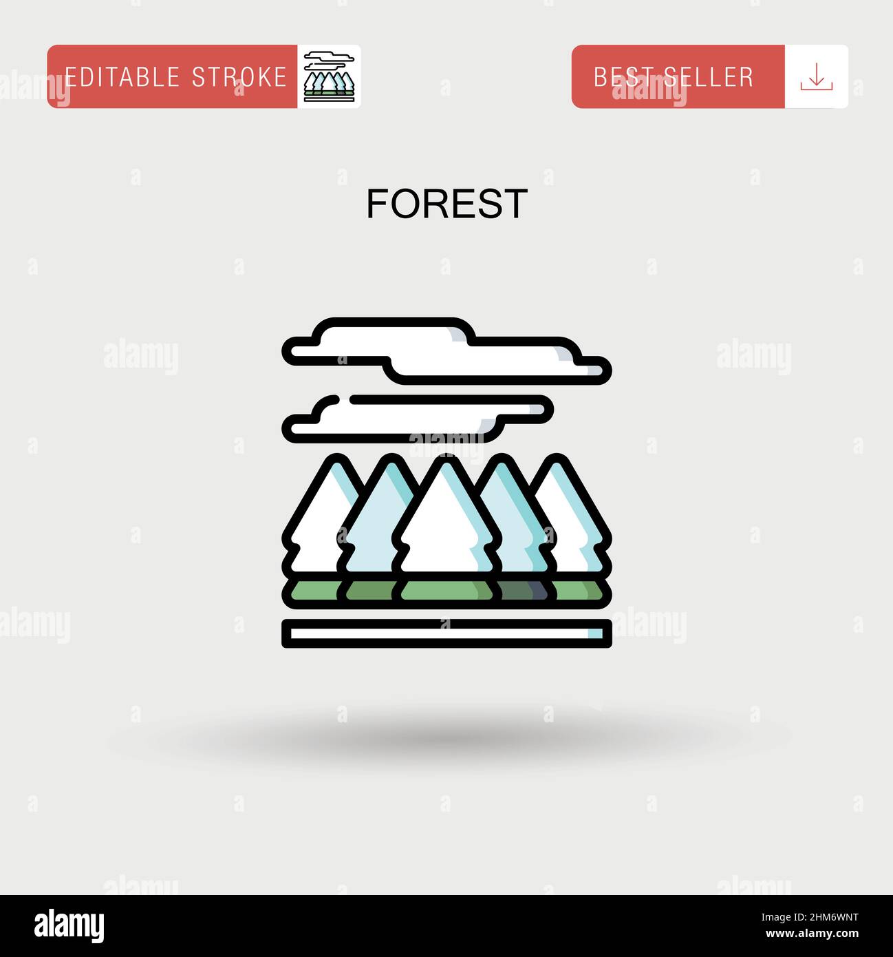 Forest Simple vector icon Stock Vector Image & Art - Alamy
