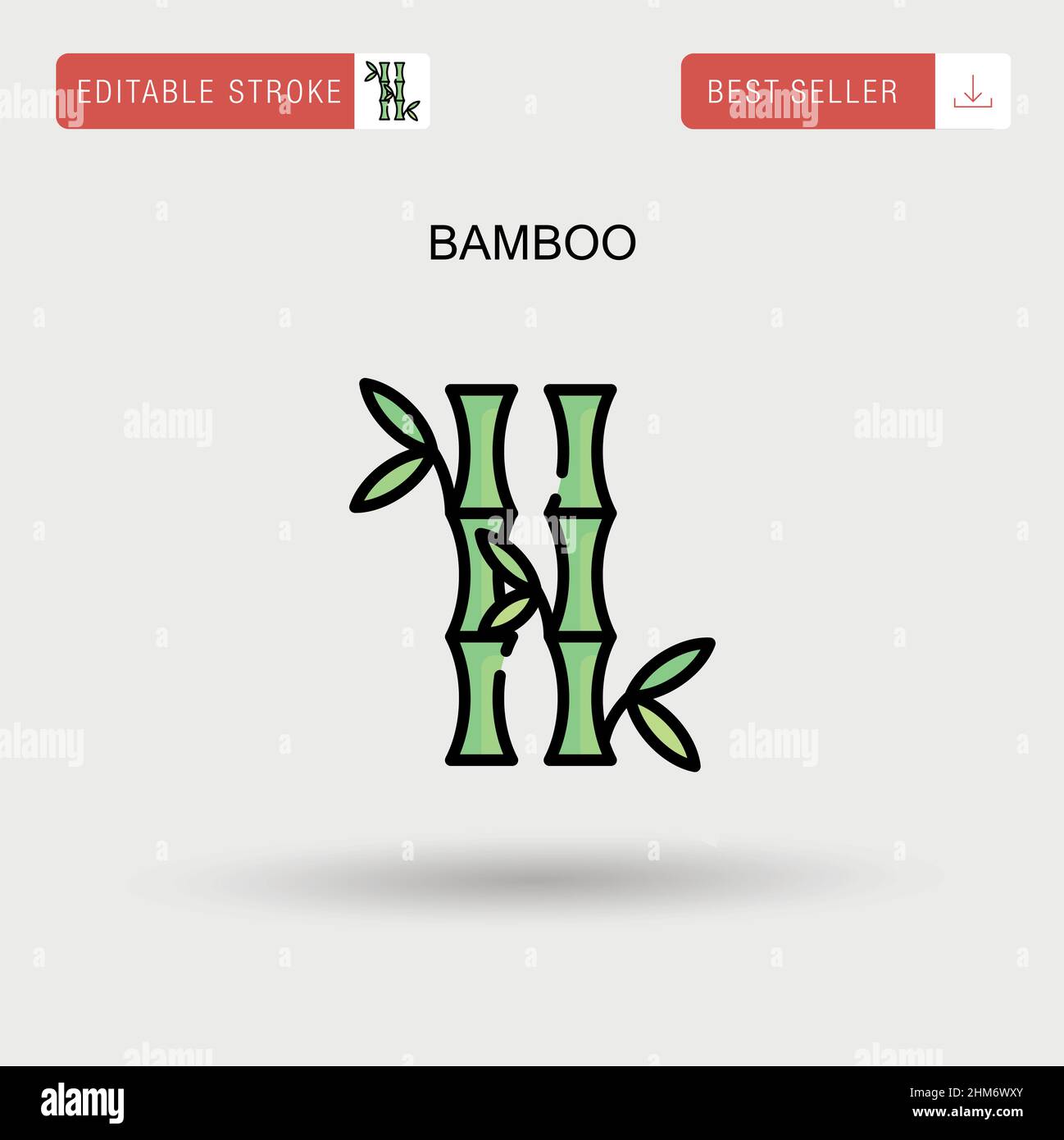 Bamboo Simple vector icon Stock Vector Image & Art - Alamy