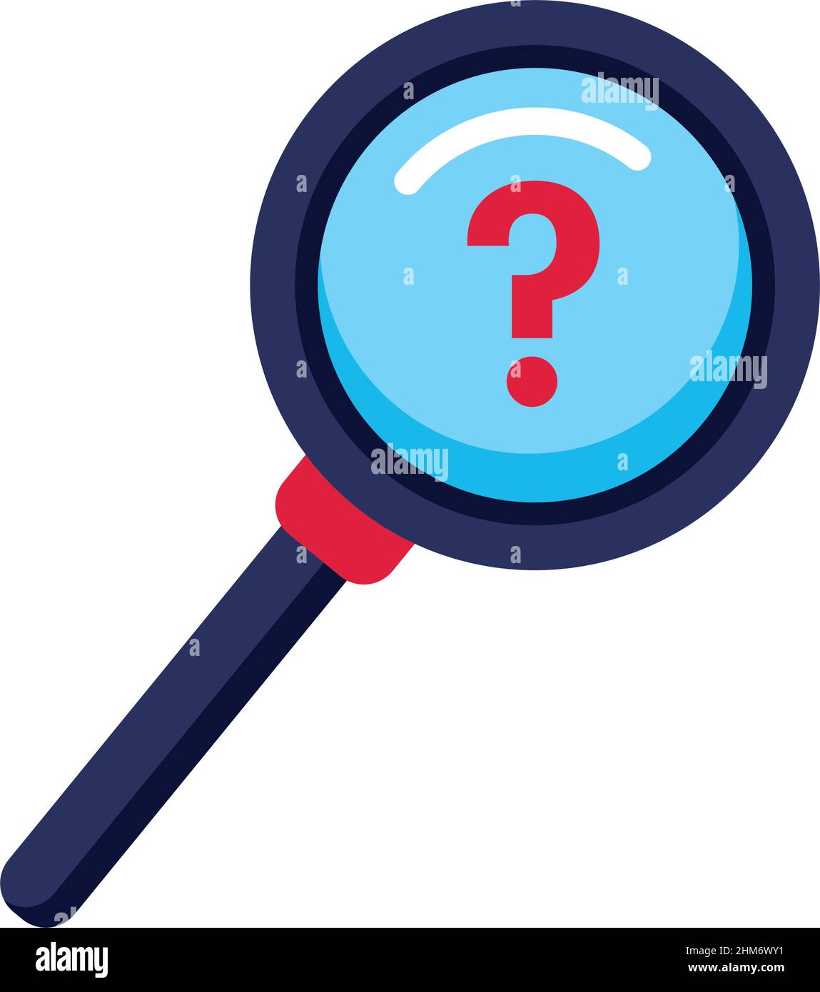 magnifying glass with question symbol Stock Vector Image & Art - Alamy