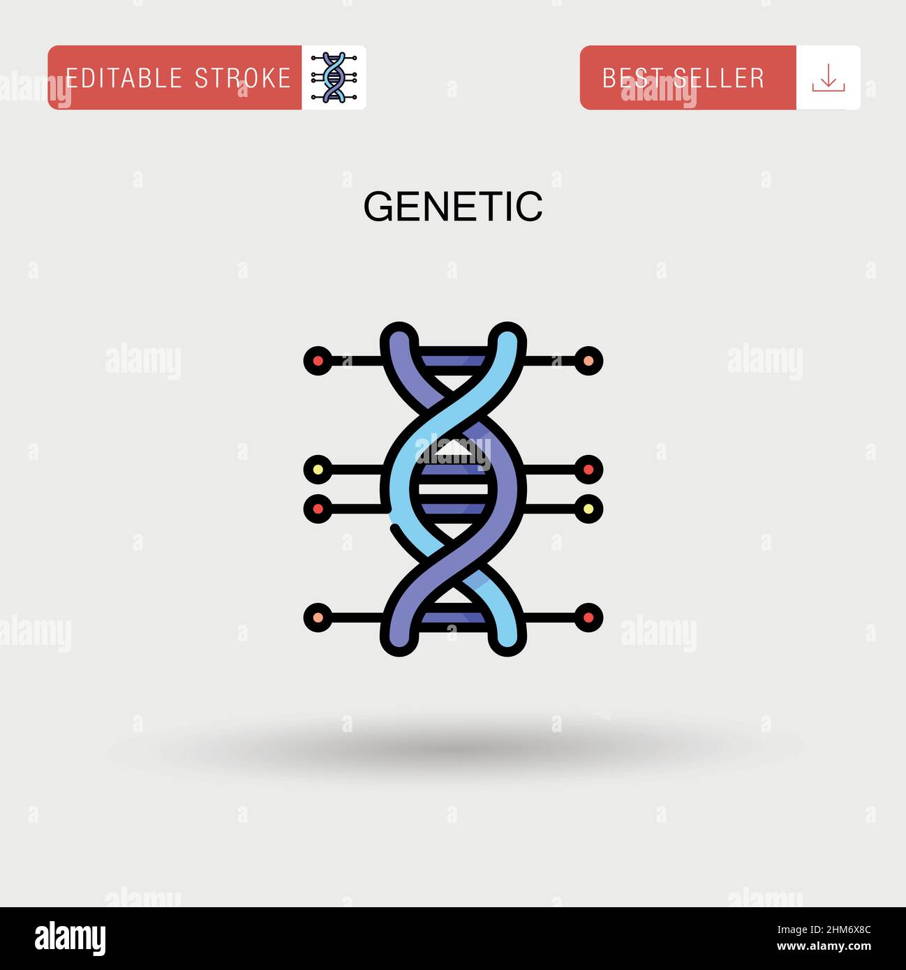 Genetic Simple vector icon Stock Vector Image & Art - Alamy