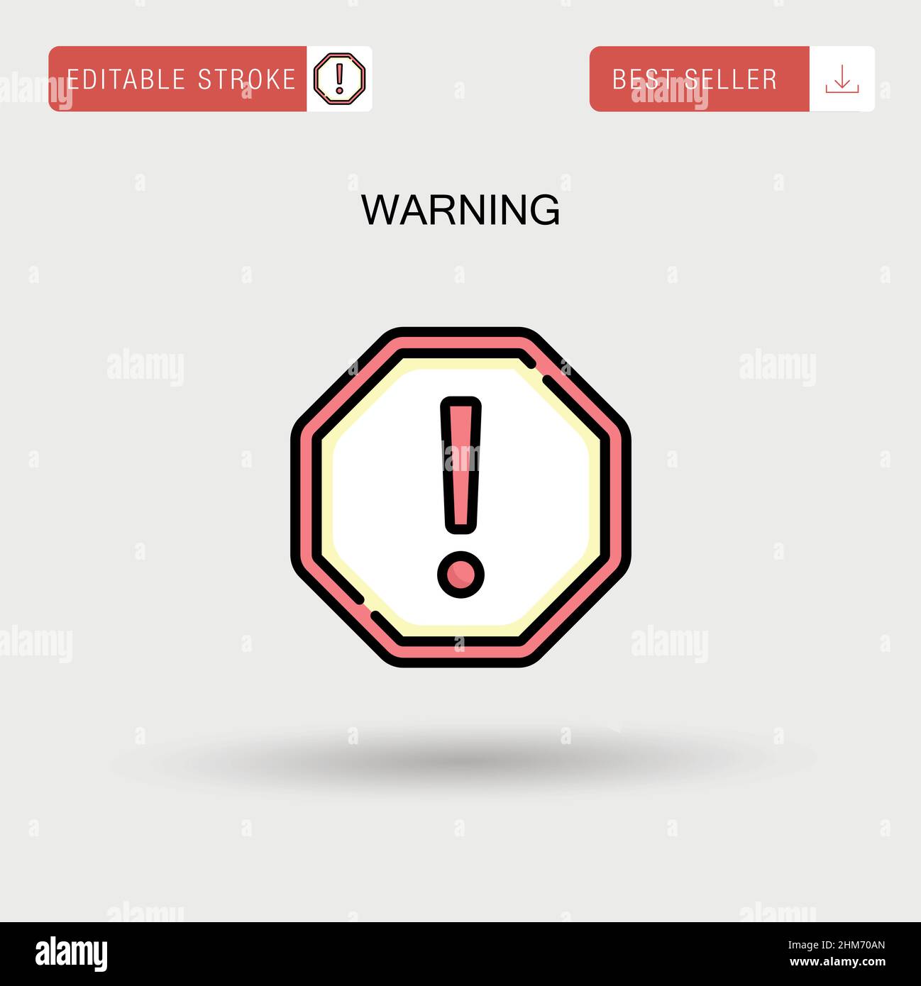 Warning Simple vector icon Stock Vector Image & Art - Alamy