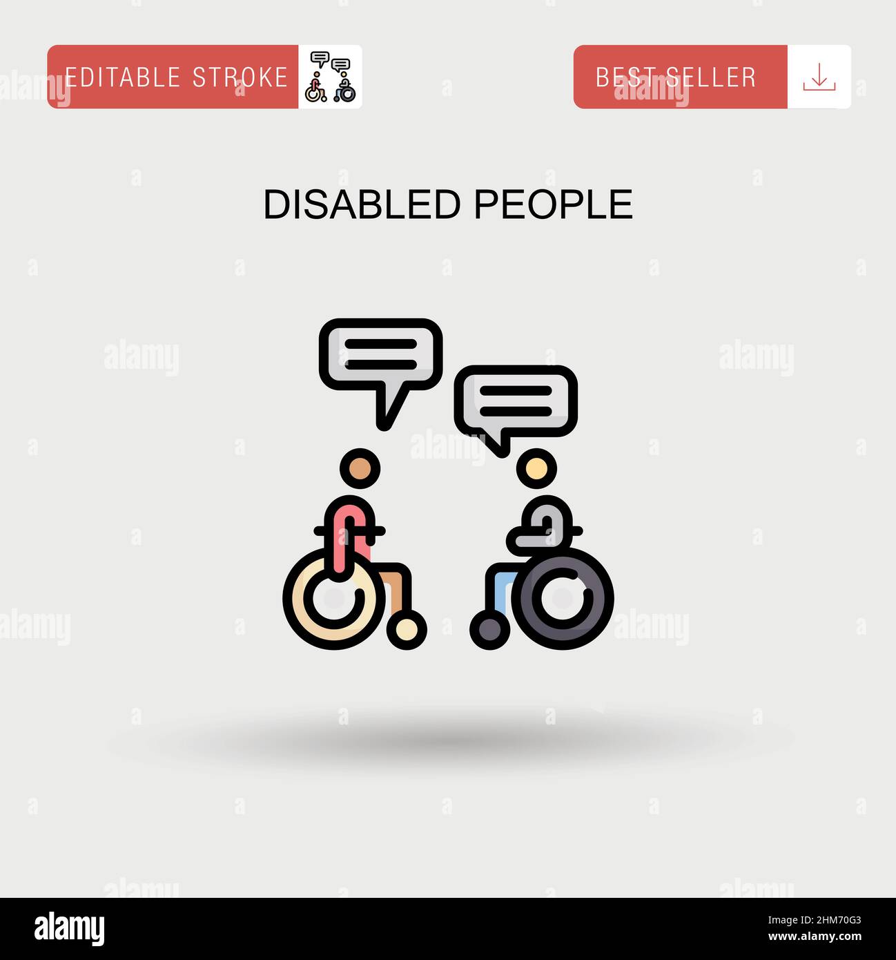 Disabled people Simple vector icon Stock Vector Image & Art - Alamy
