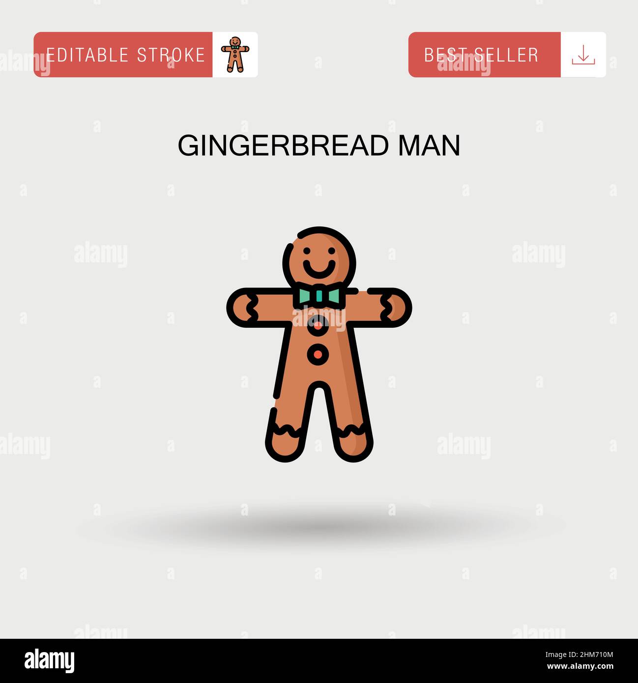 Gingerbread man icon illustration Stock Vector Images - Alamy