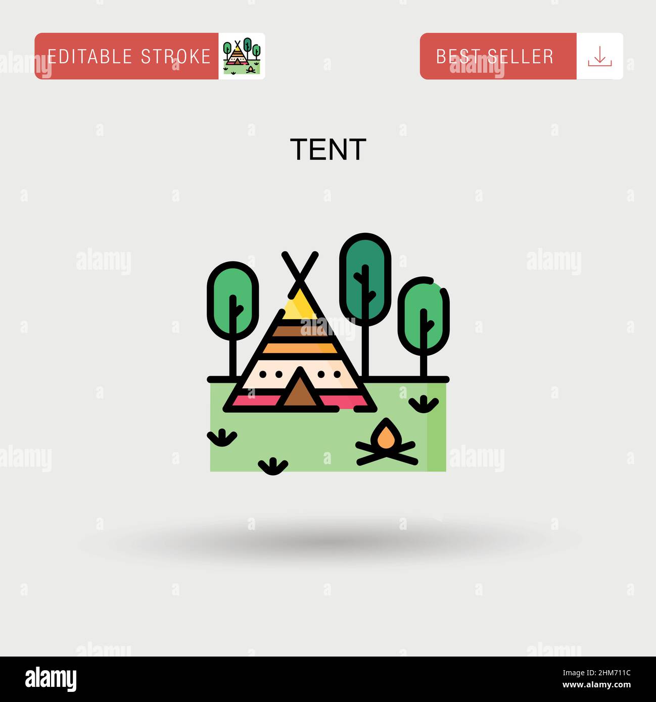 Tent set up illustration Stock Vector Images - Alamy