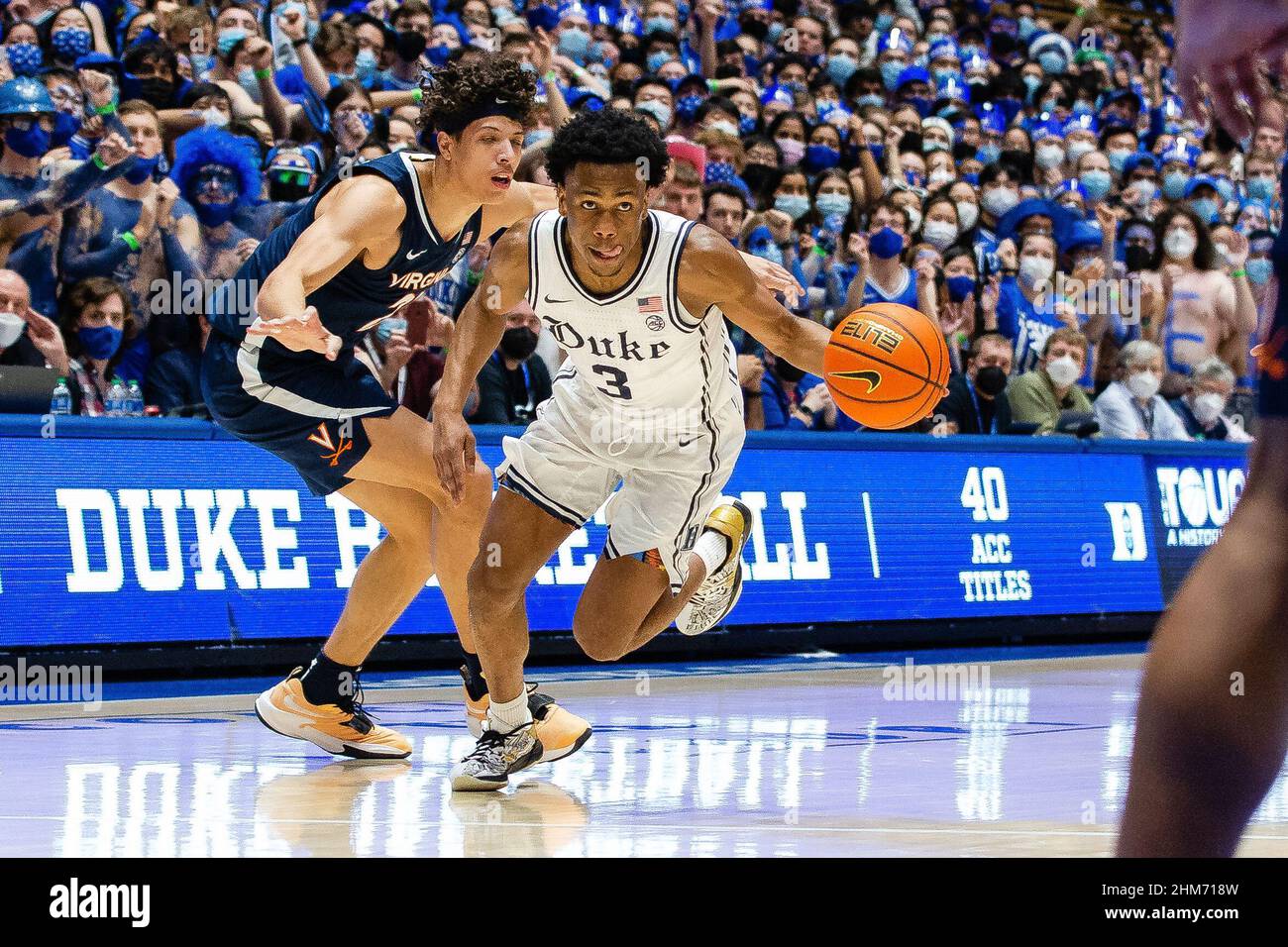Durham, NC, USA. 7th Feb, 2022. Virginia Cavaliers forward Kadin ...