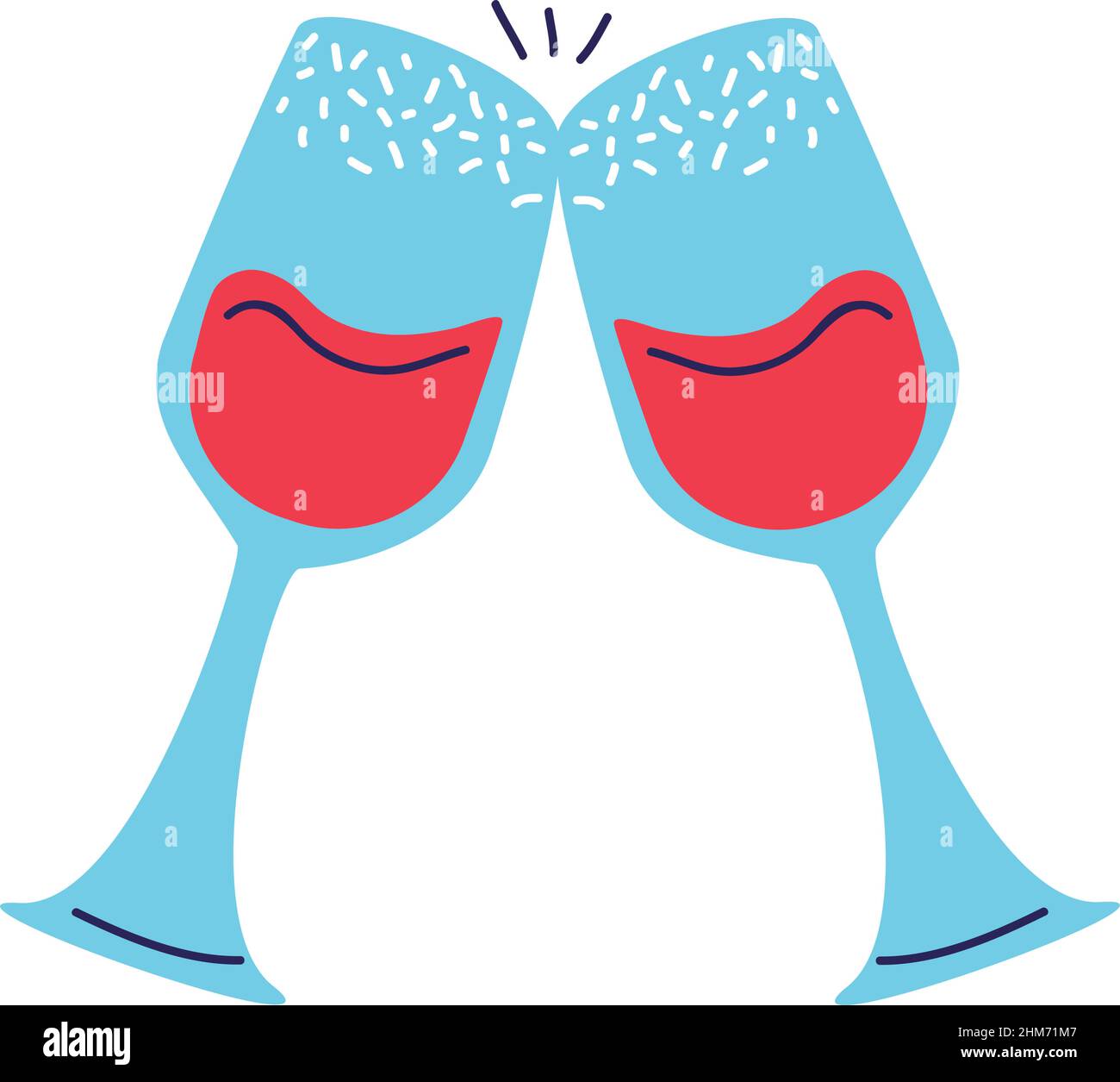 wine cups toasting celebration icon Stock Vector Image & Art - Alamy
