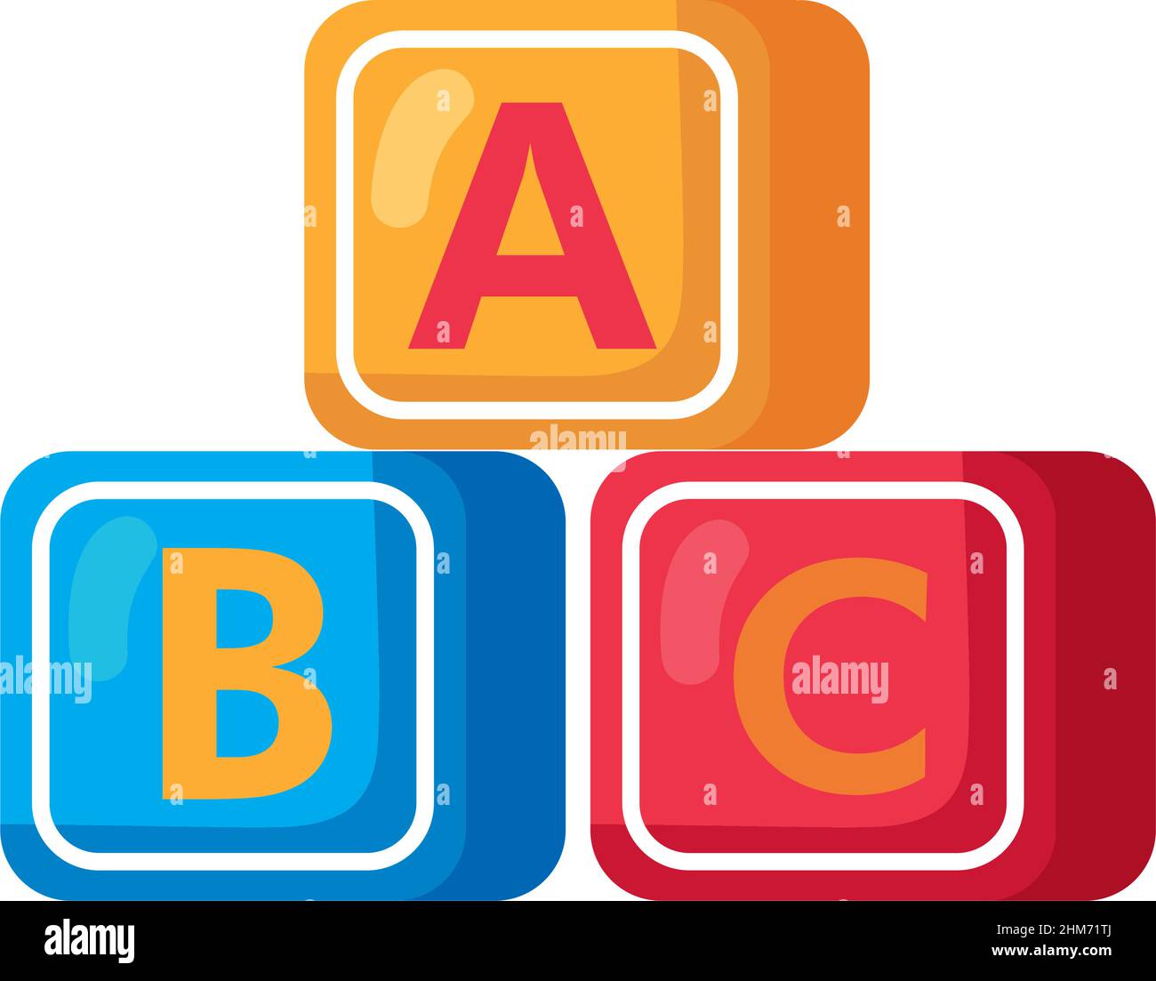 alphabet in cubes toys icons Stock Vector Image & Art - Alamy