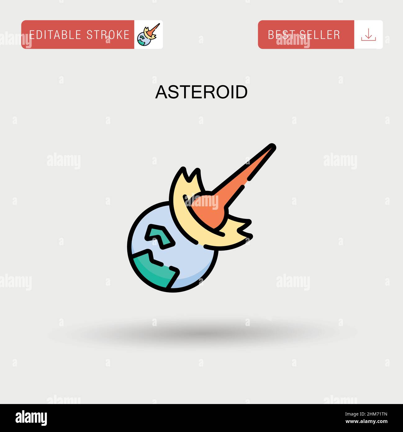 Asteroid Simple vector icon Stock Vector Image & Art - Alamy