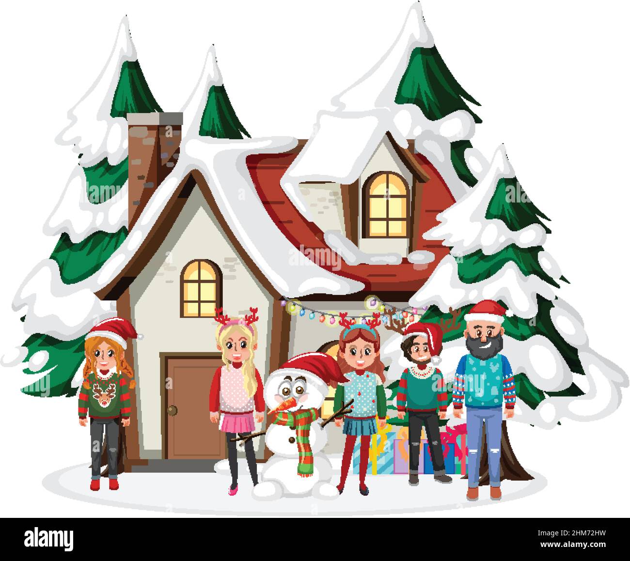 Happy Family Clipart Christmas