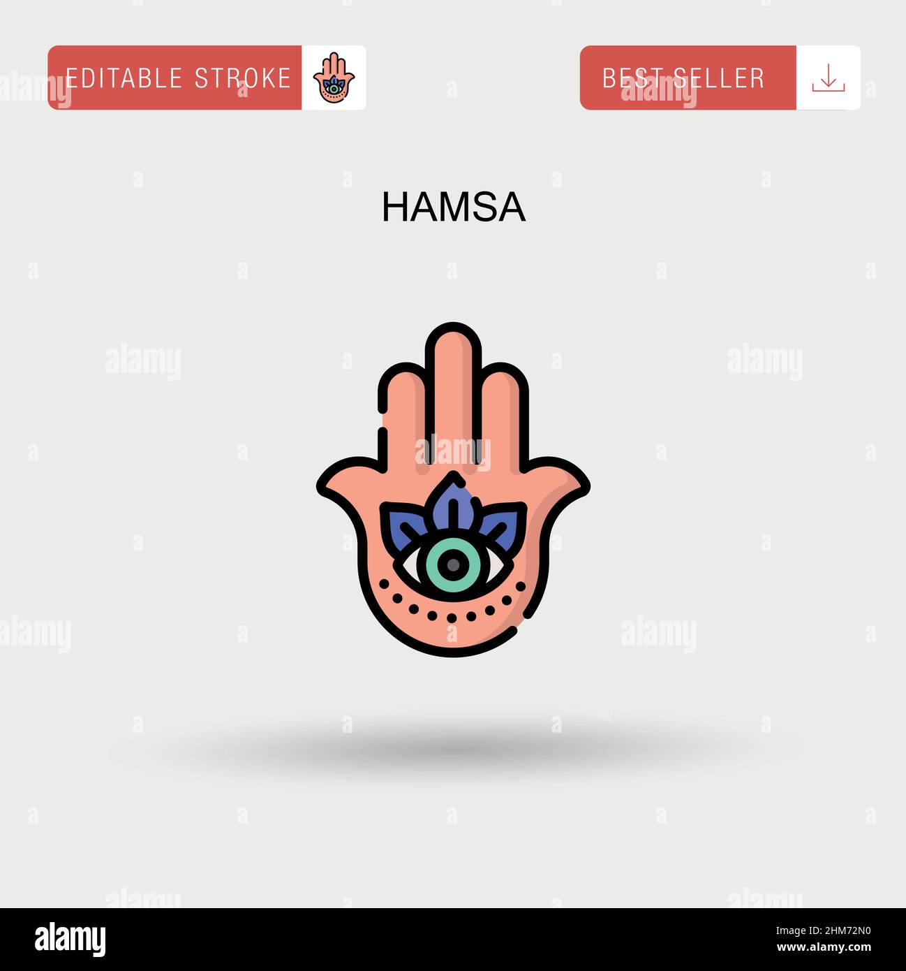 Hamsa hand amulet Stock Vector Images - Alamy