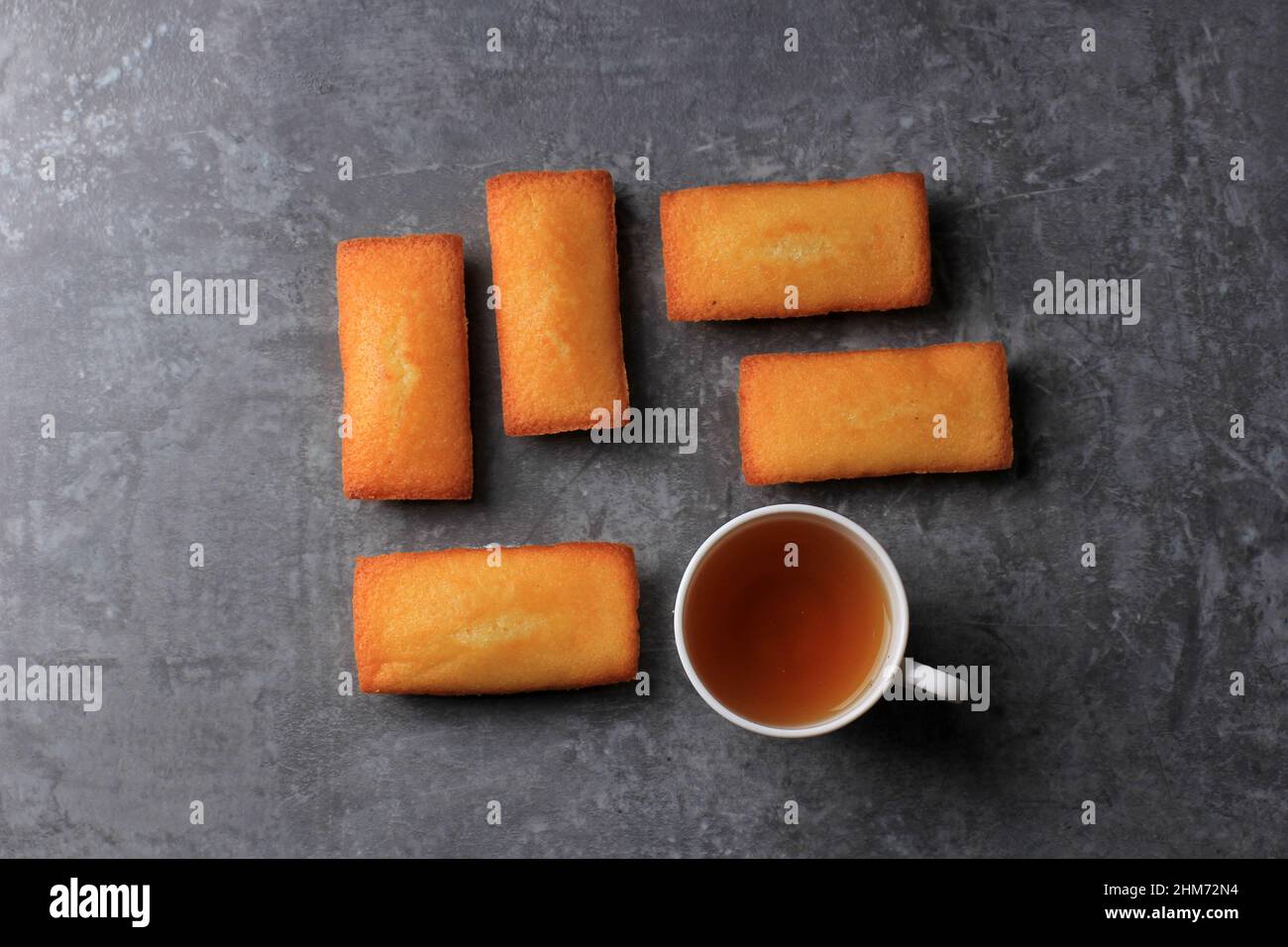 Top View French Biscuits Called Financiers, with Almond Powder, Smooth ...