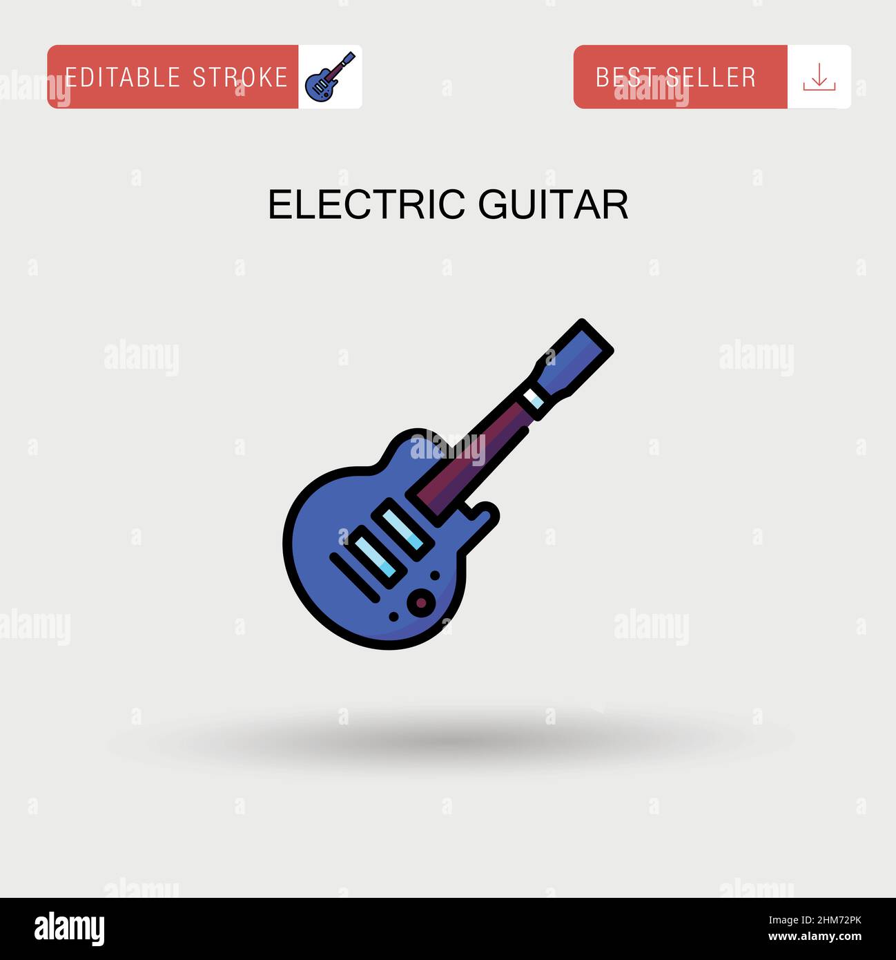 Electric guitar Simple vector icon Stock Vector Image & Art - Alamy