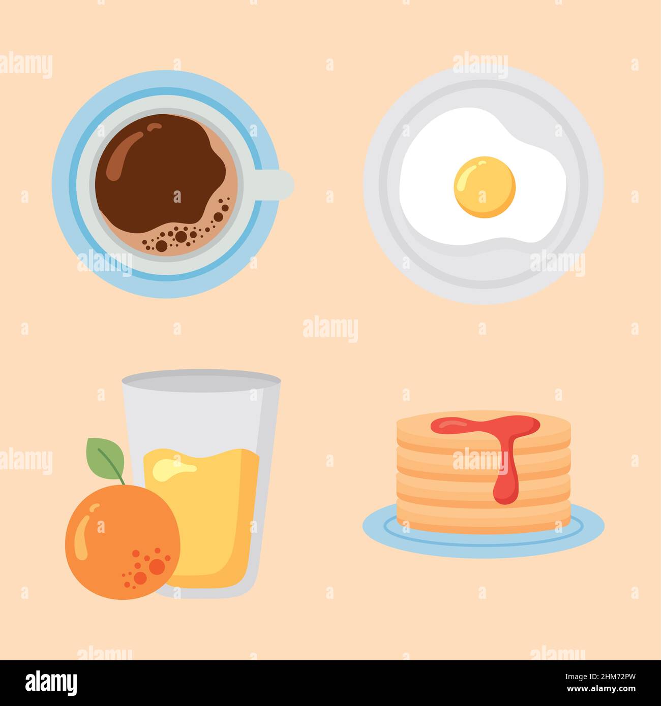 four good morning set icons Stock Vector Image & Art - Alamy