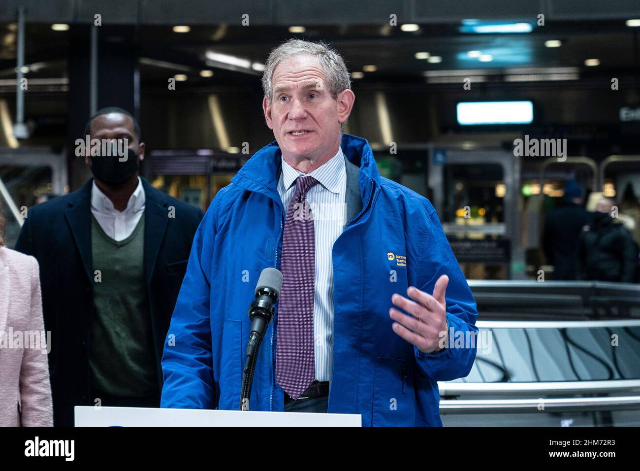 New York, New York, USA. 7th Feb, 2022. MTA Chair and CEO Janno Lieber ...