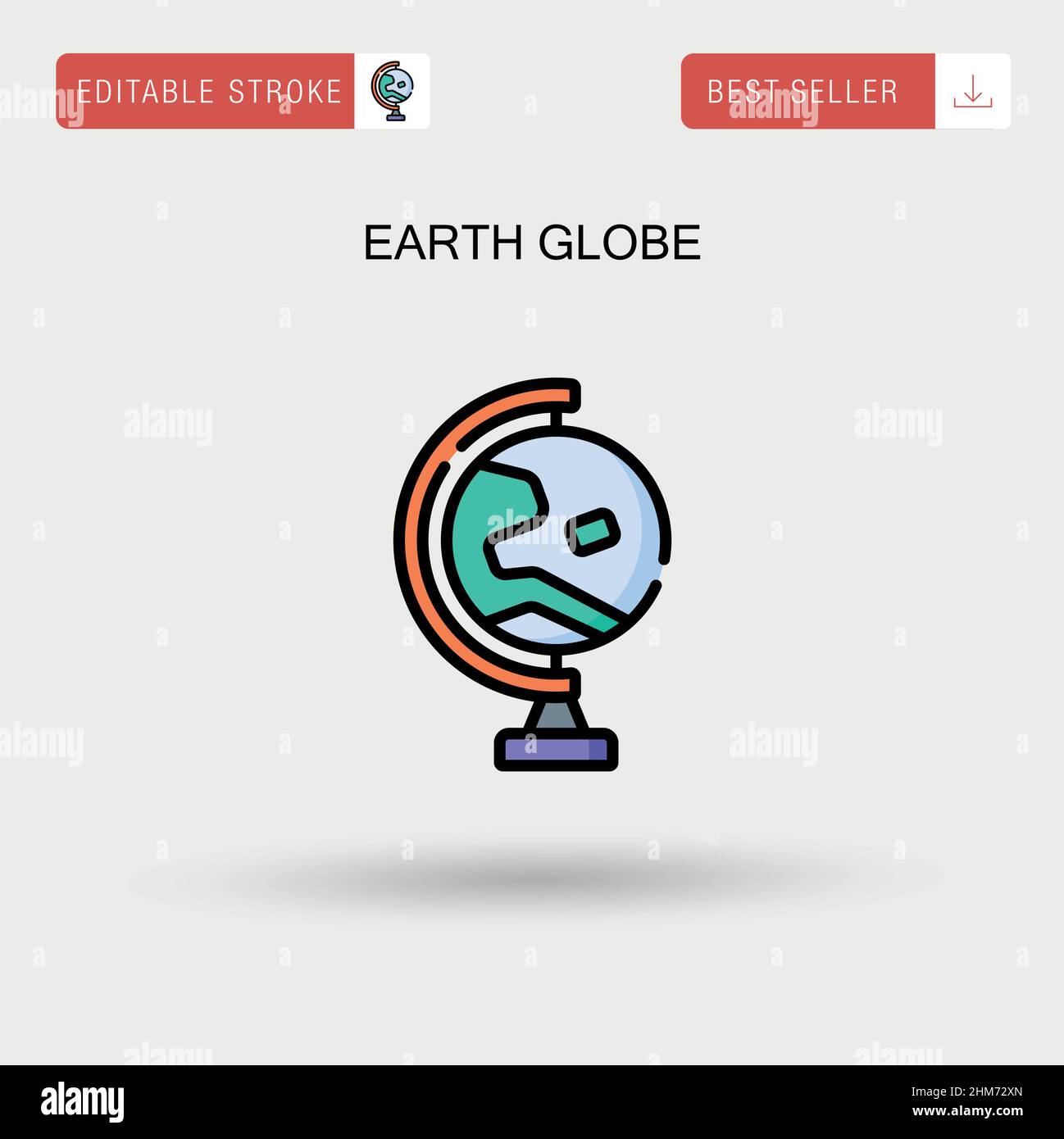 Simple earth globe icon Stock Vector Images - Alamy