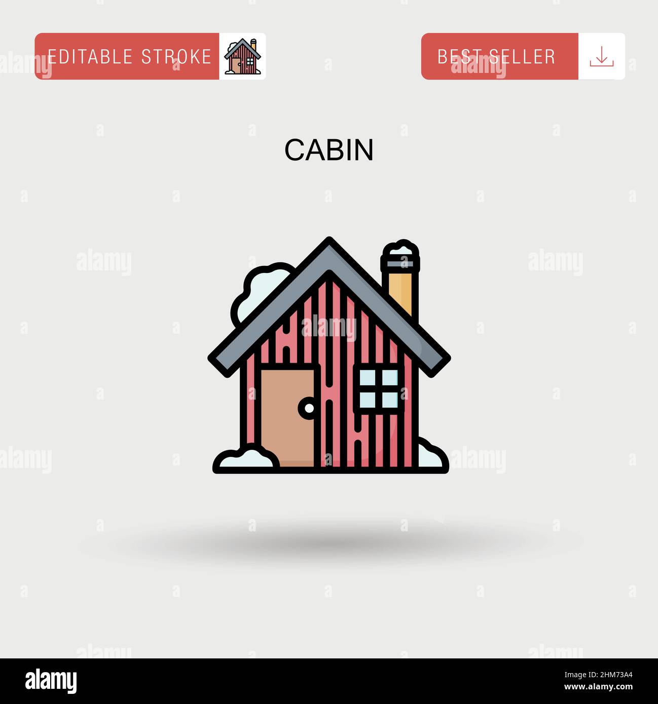 Cabin Simple vector icon Stock Vector Image & Art - Alamy