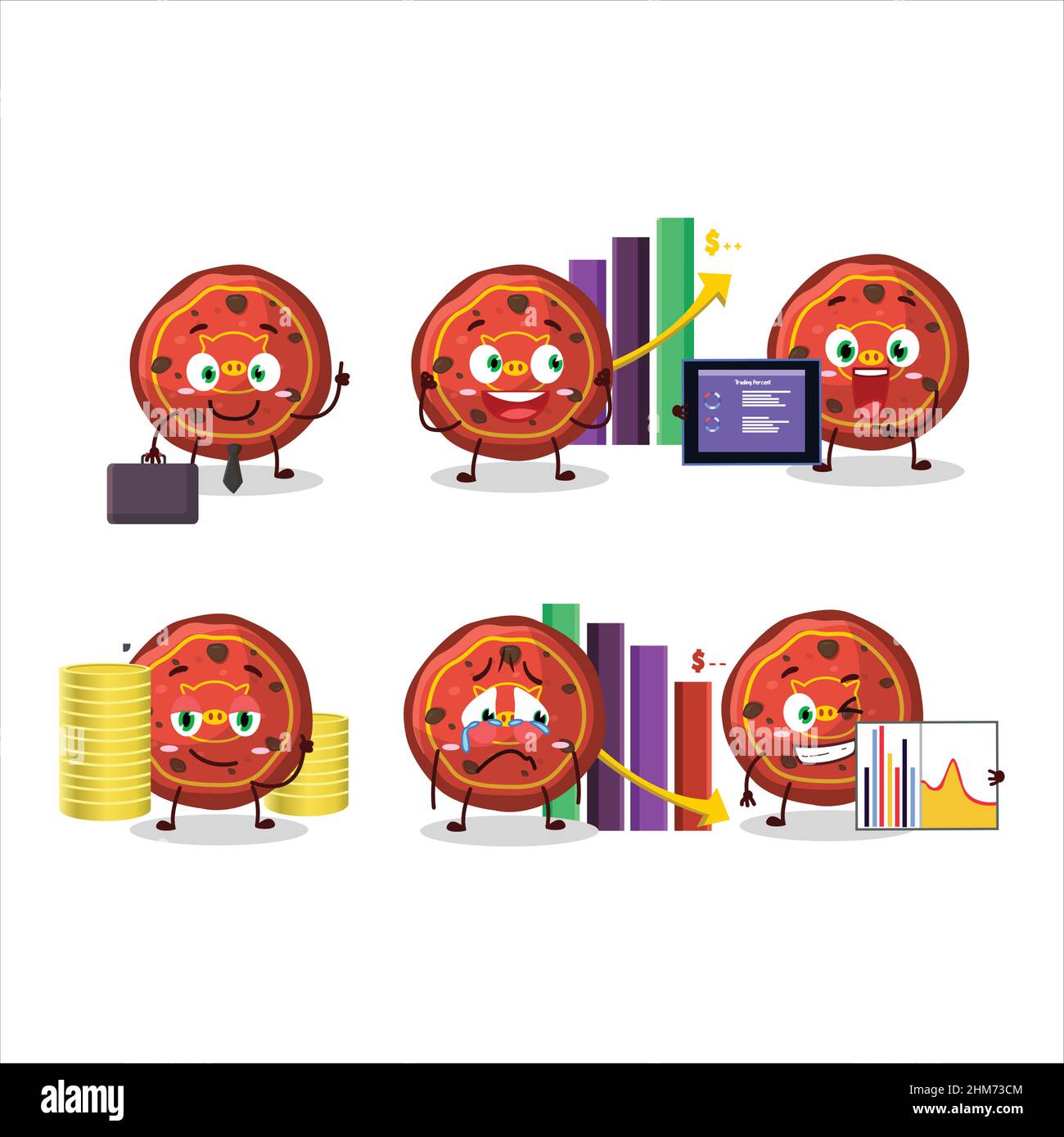 Funny cartoon character pig businessman Stock Vector Images - Alamy