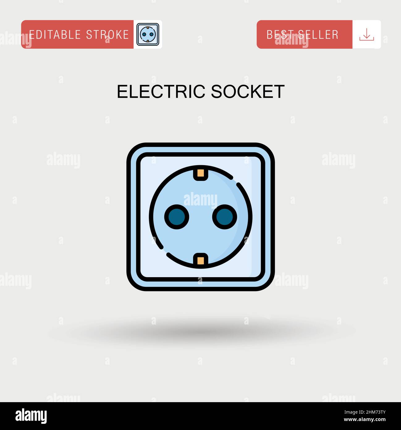 Electric socket Simple vector icon Stock Vector Image & Art - Alamy