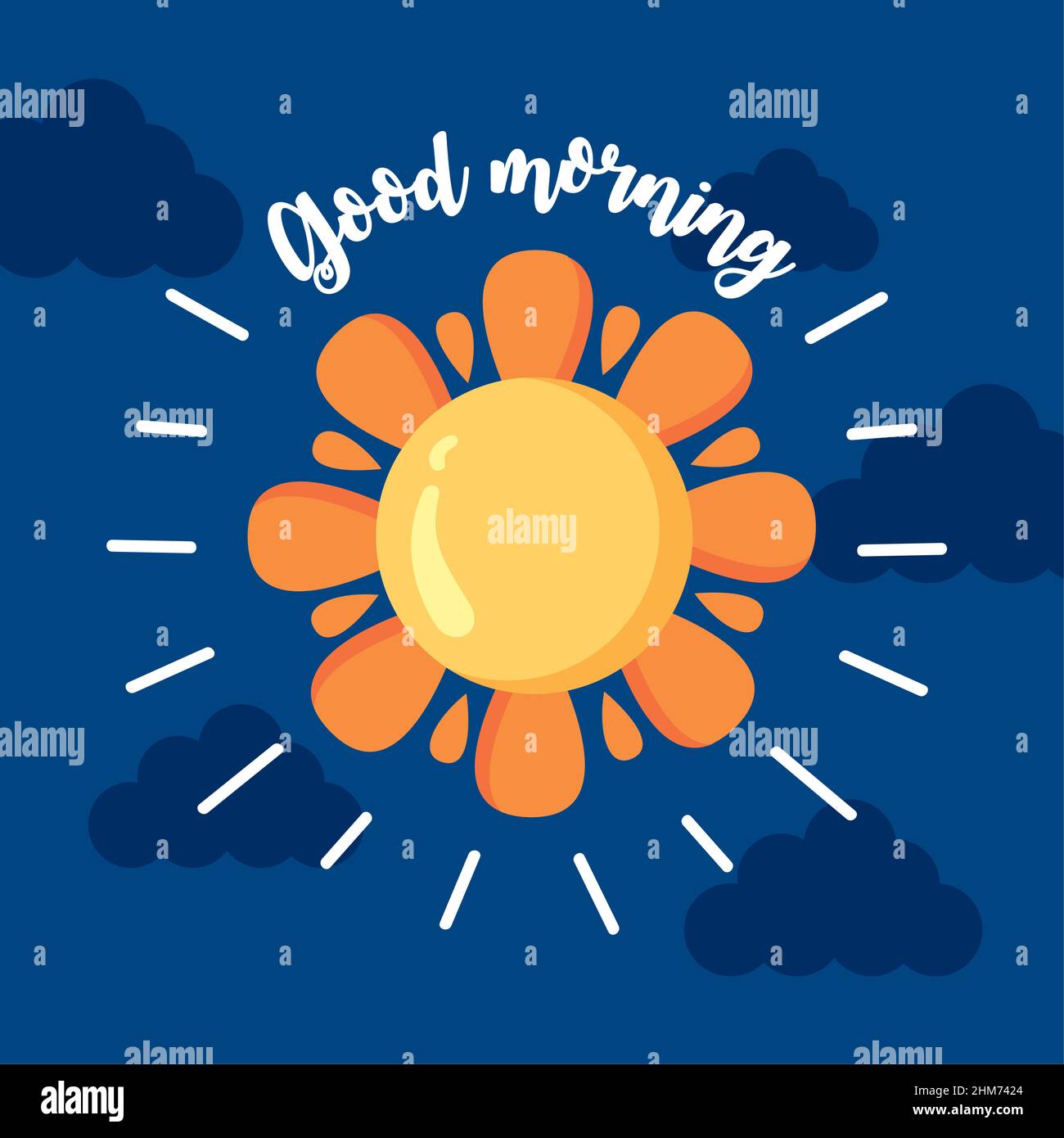 Morning sun sunflower Stock Vector Images - Alamy