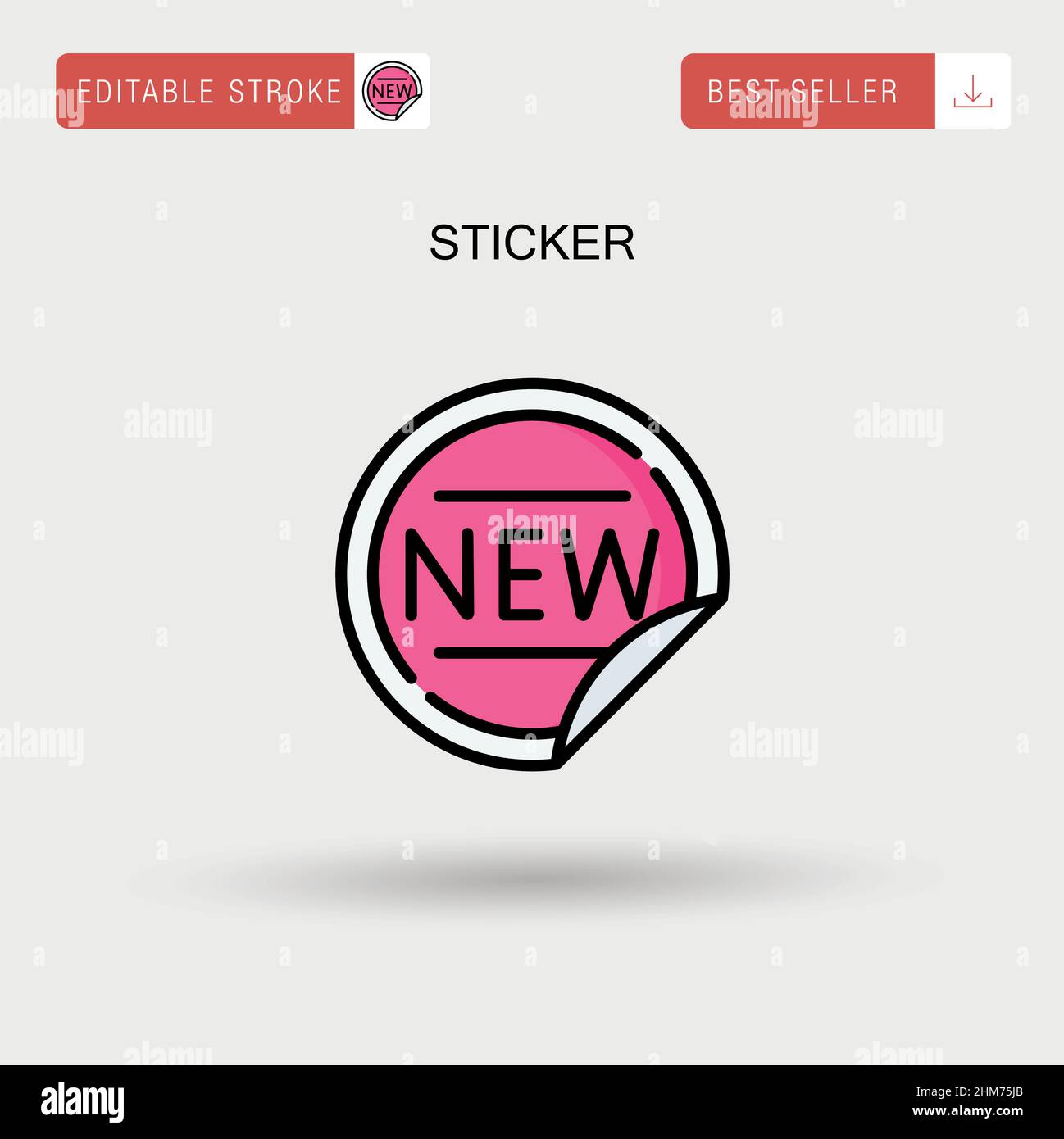 Sticker Simple vector icon Stock Vector Image & Art - Alamy