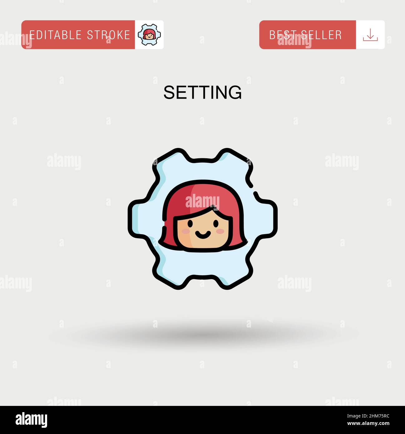 Setting Simple vector icon Stock Vector Image & Art - Alamy