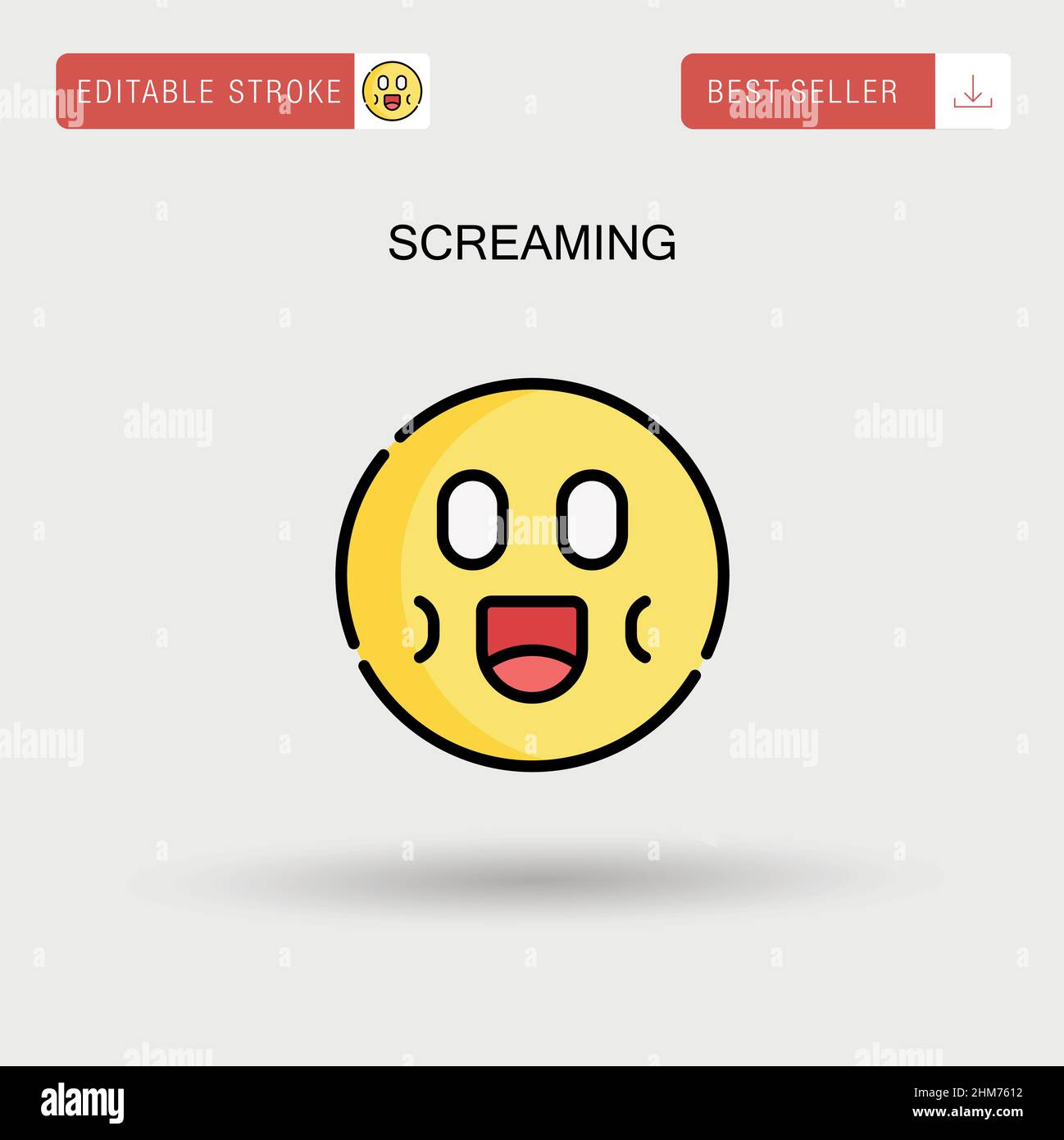 Screaming face black white cartoon hi-res stock photography and images ...