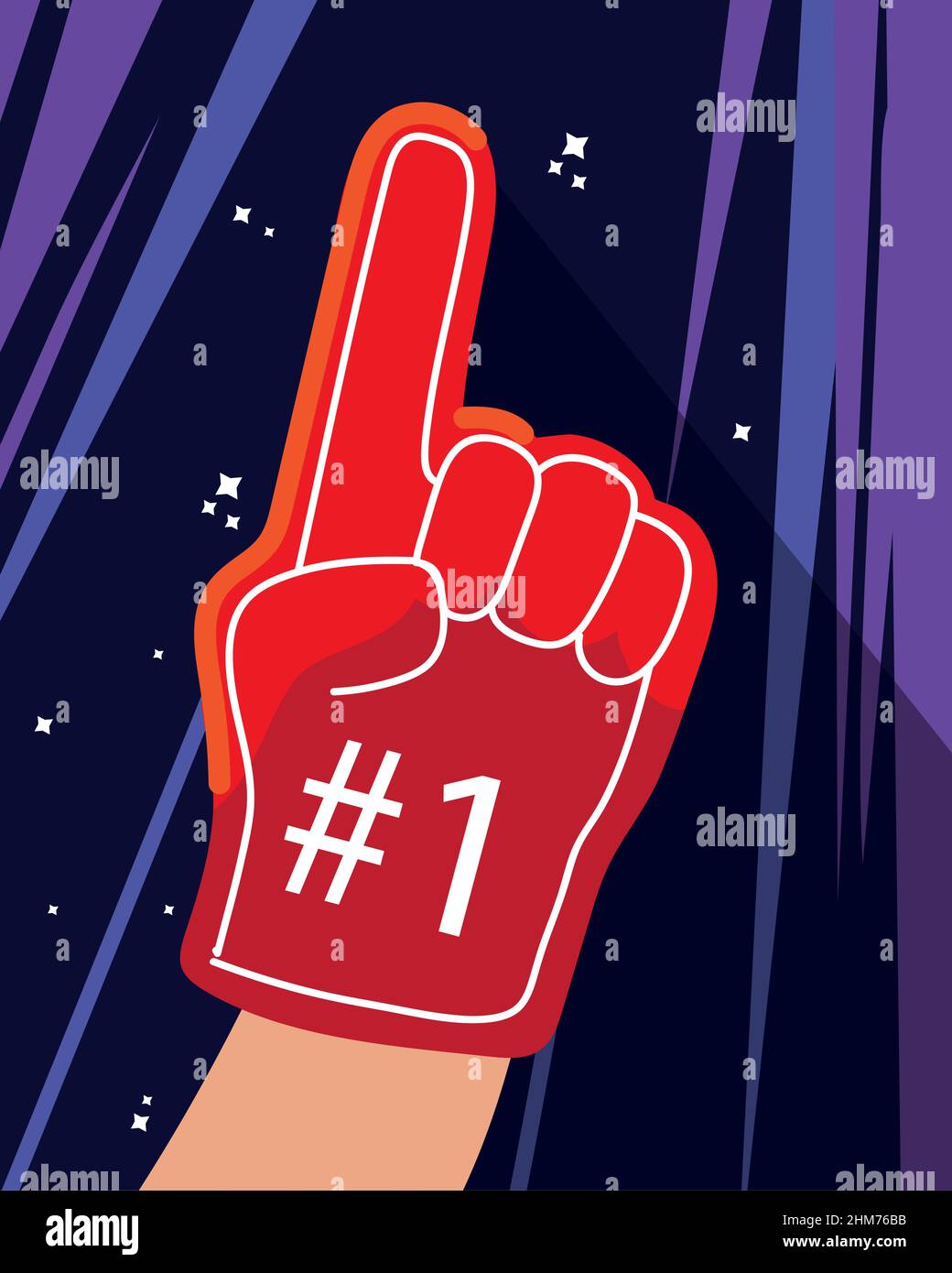 foam hand number one Stock Vector Image & Art - Alamy