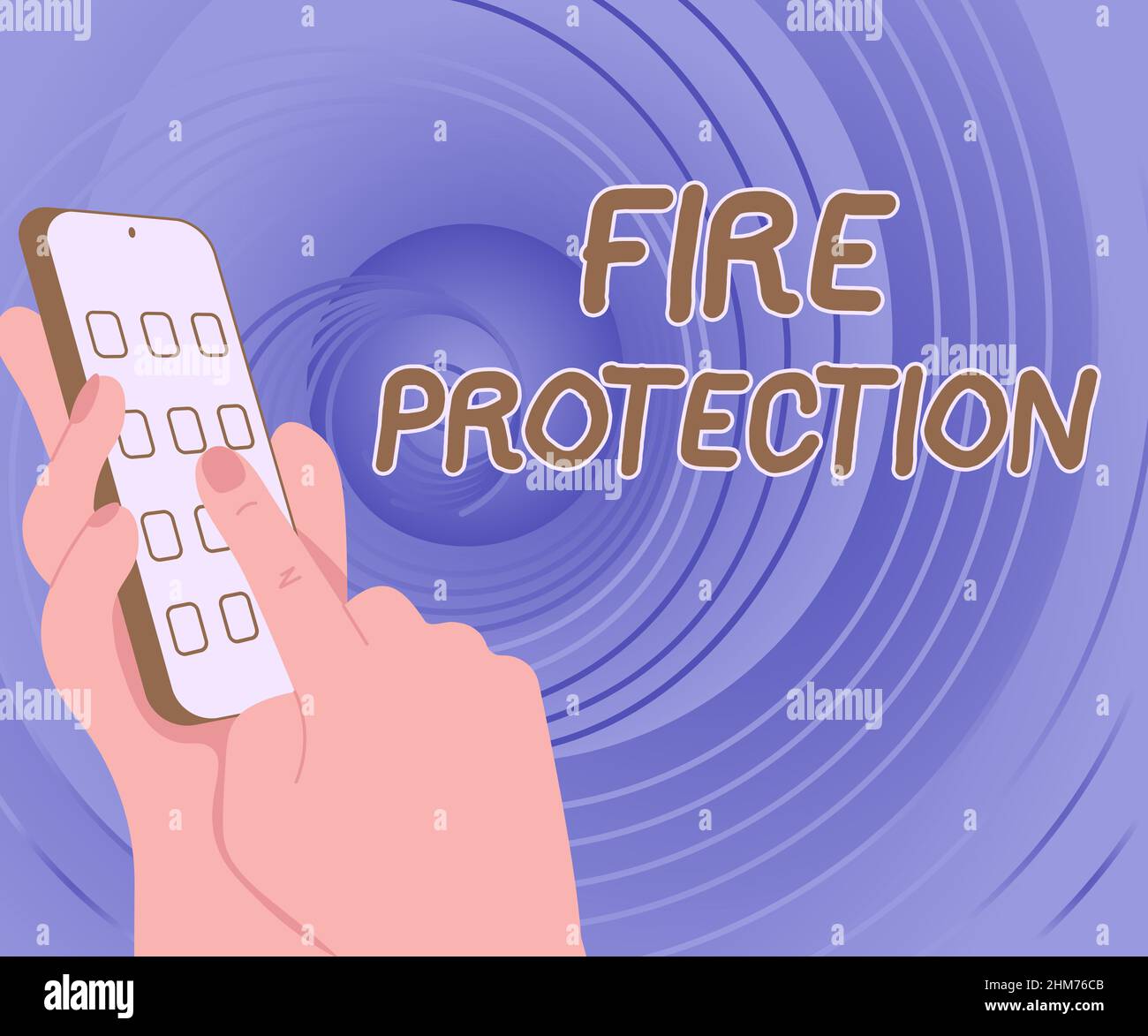 Sign displaying Fire Protection. Business overview measures taken to ...