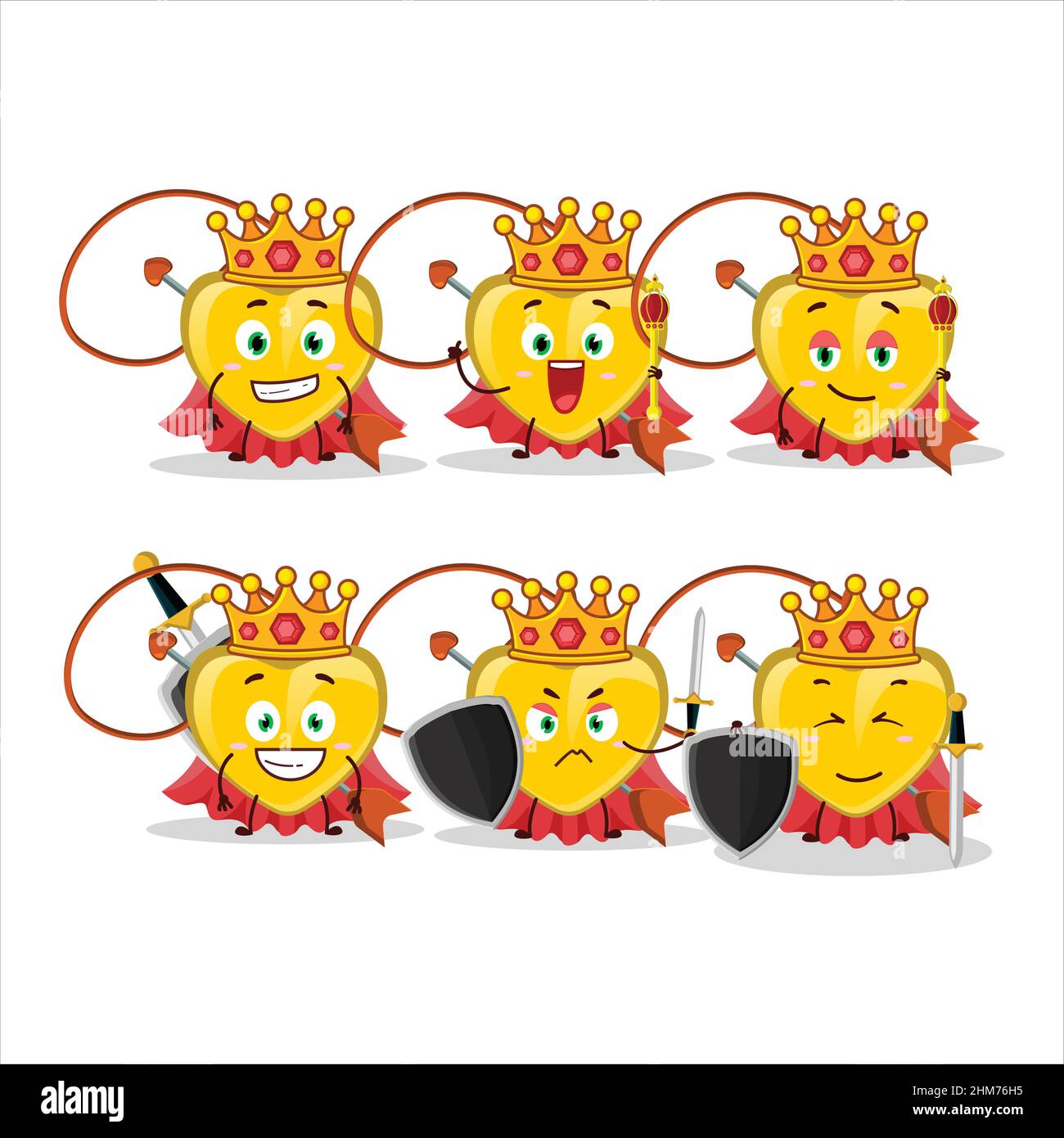 A Charismatic King yellow heart arrow necklace cartoon character ...