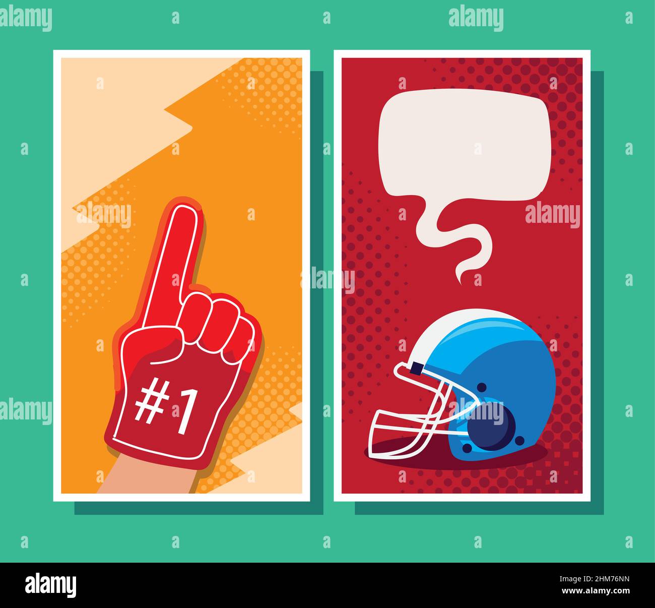 Foam fan finger set Stock Vector Images - Alamy