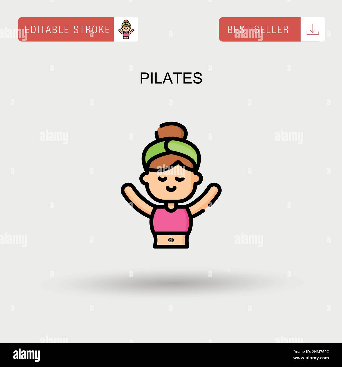 Pilates Simple vector icon Stock Vector Image & Art - Alamy