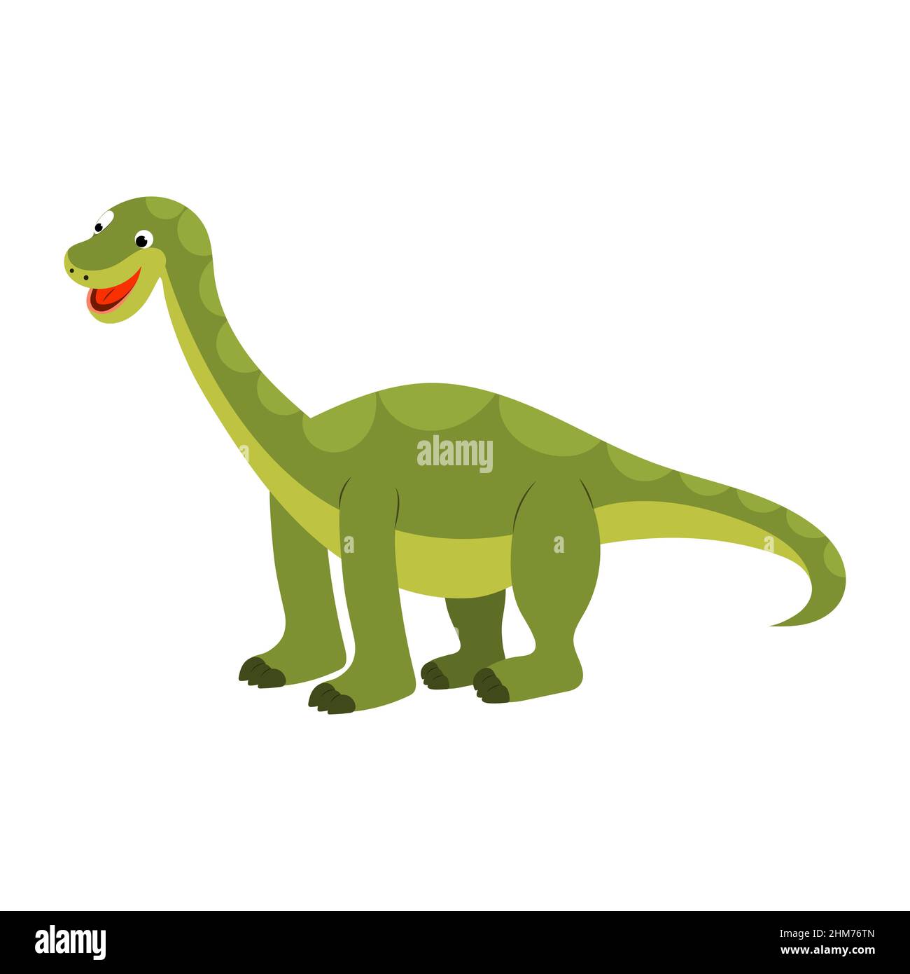 cute cartoon dinosaur brontosaurus. vector isolated on white background Stock Vector Image & Art ...